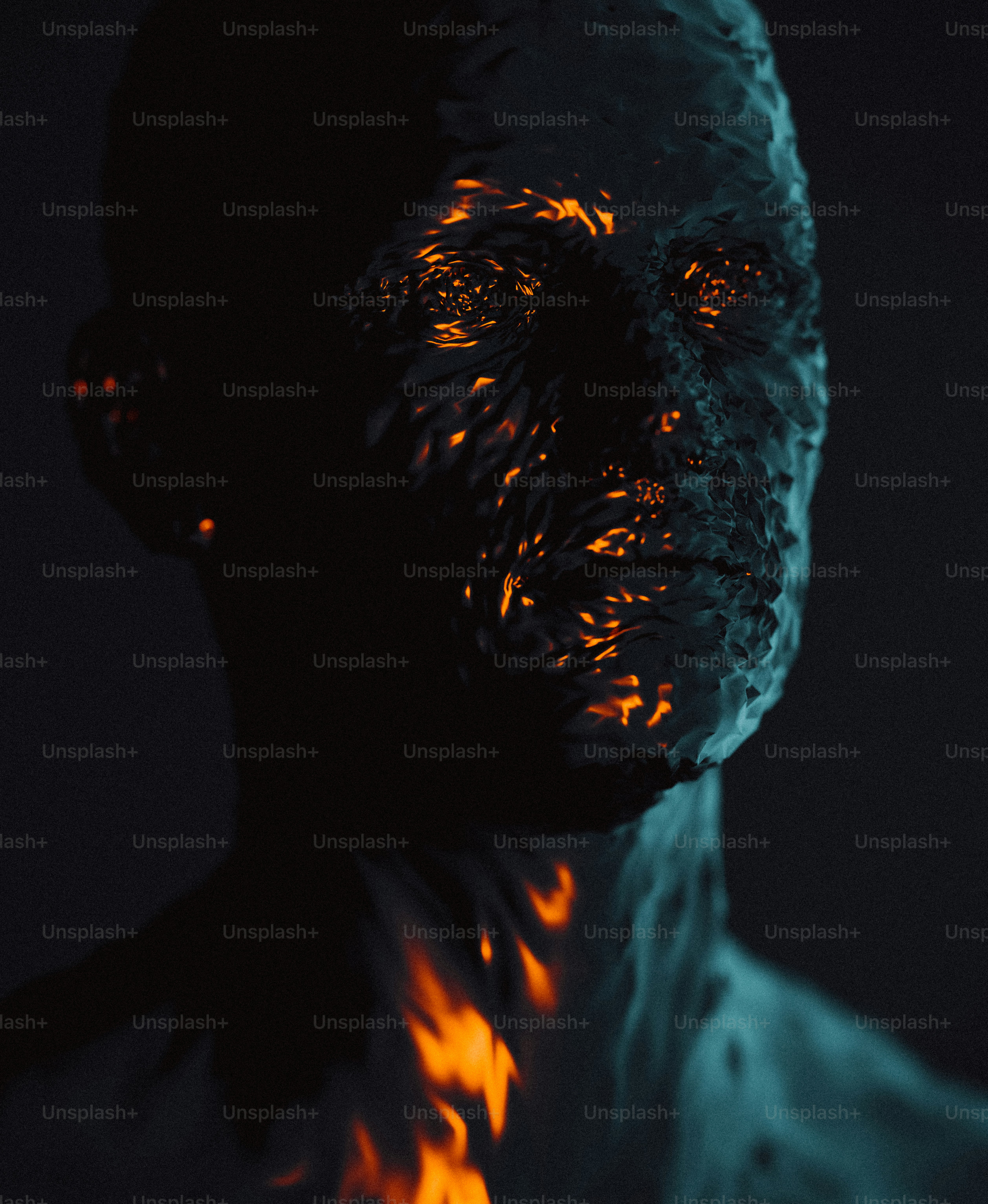 A man with fire on his face and body photo – The future Image on Unsplash