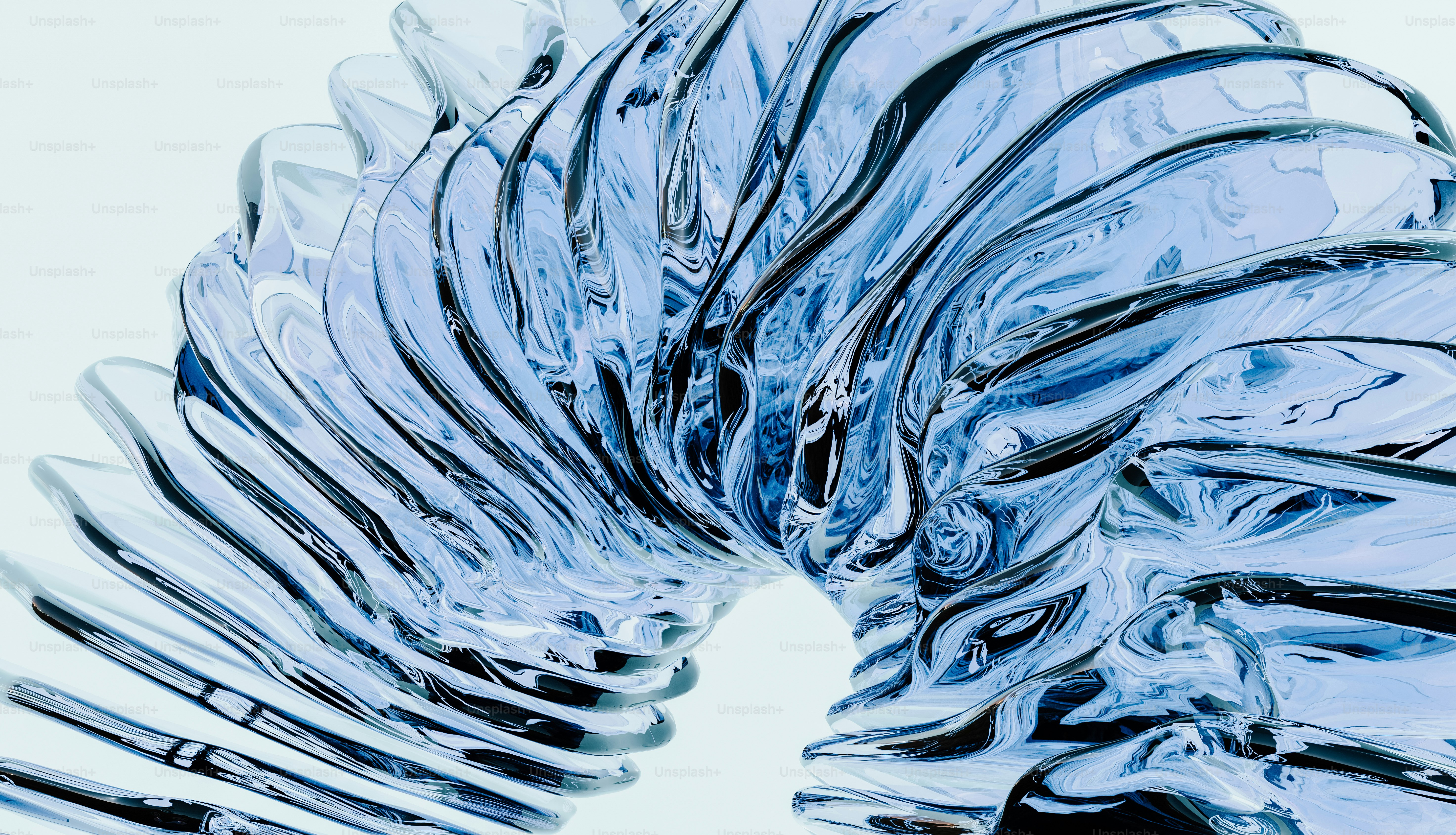 A close up of a blue glass object photo – Shapes Image on Unsplash
