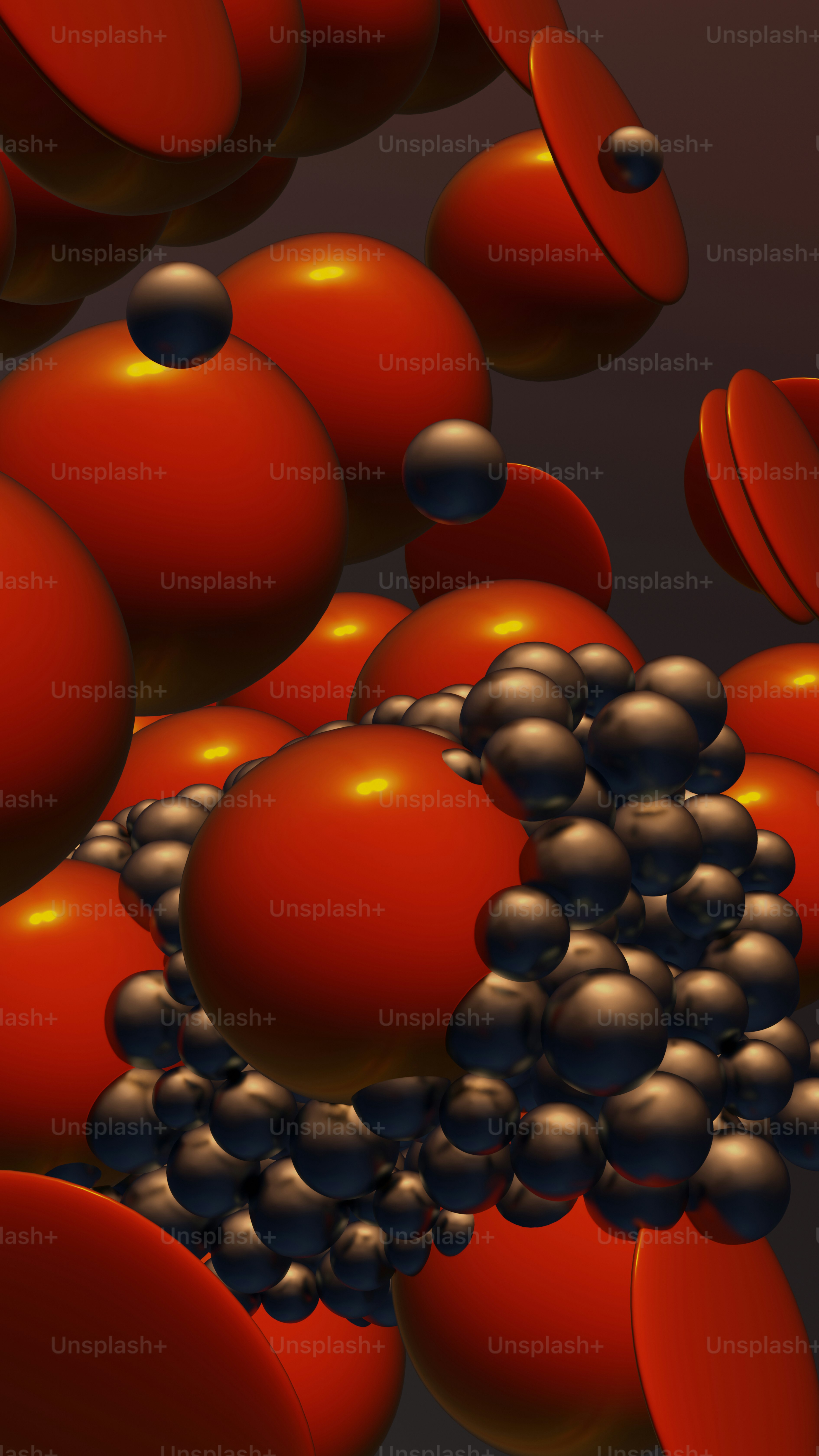 A bunch of red balls floating in the air photo – Background Image on ...