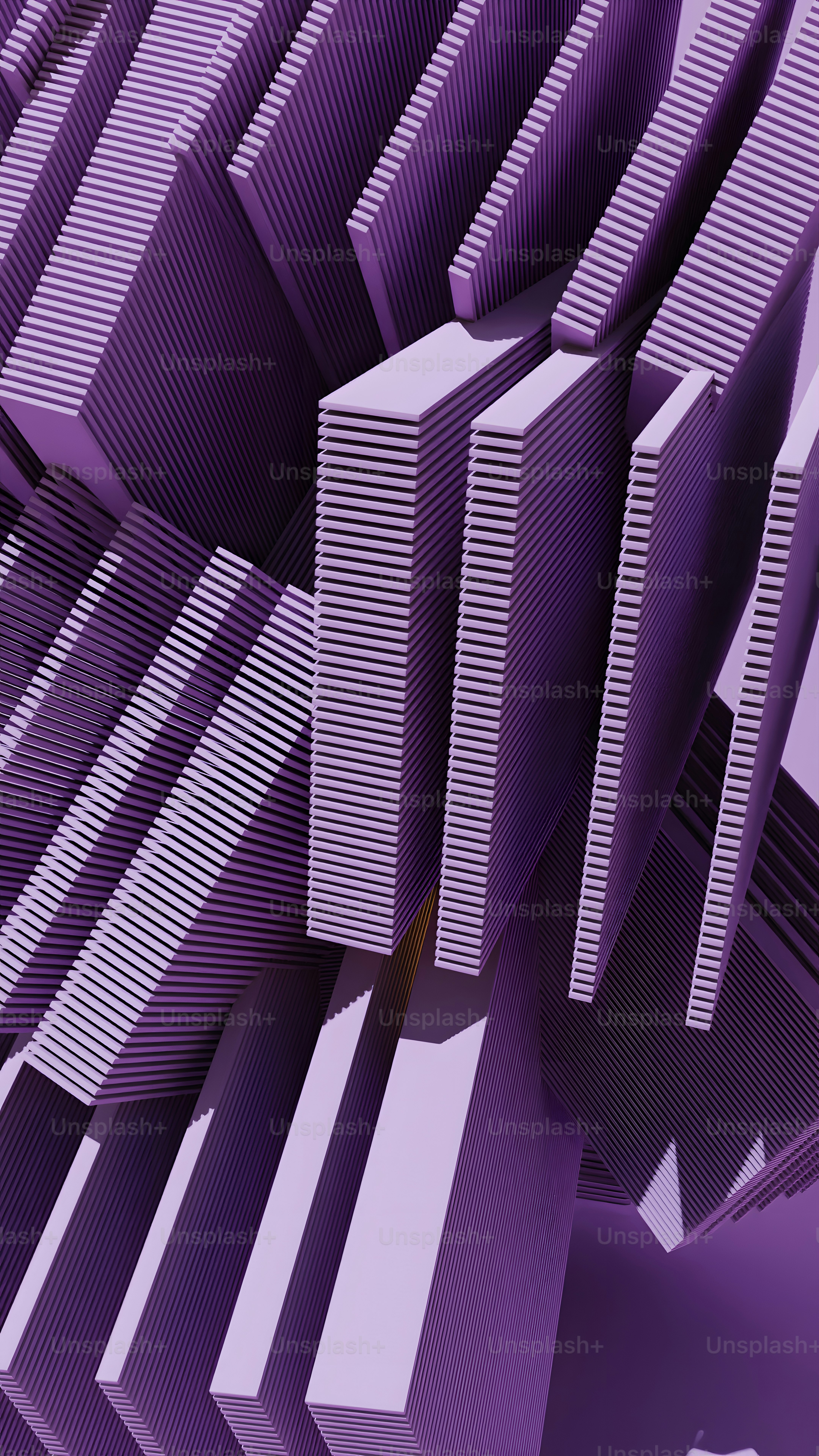 A purple background with a bunch of tall buildings photo – Purple Image ...