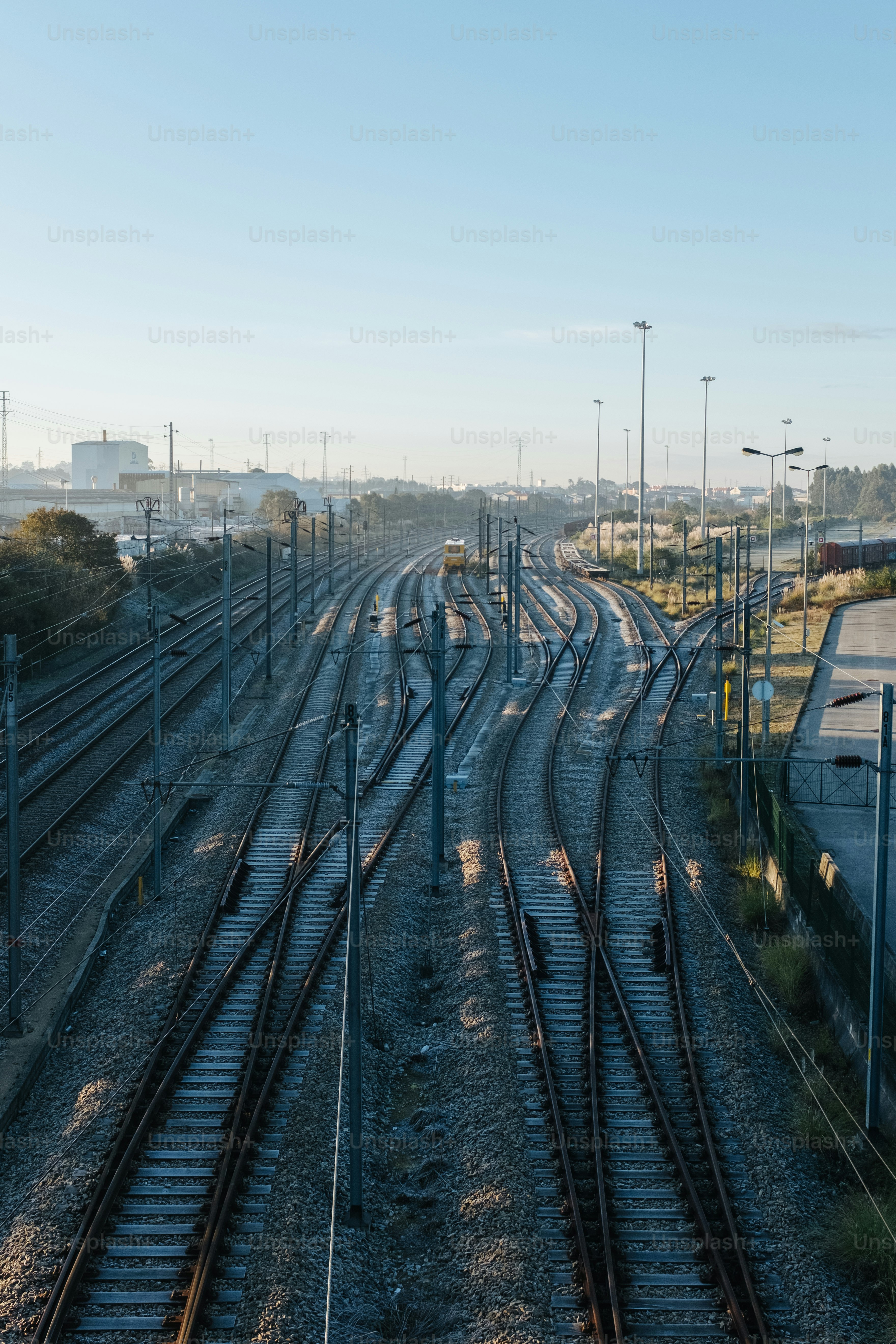 A view of a train yard with many tracks photo – Train Image on Unsplash