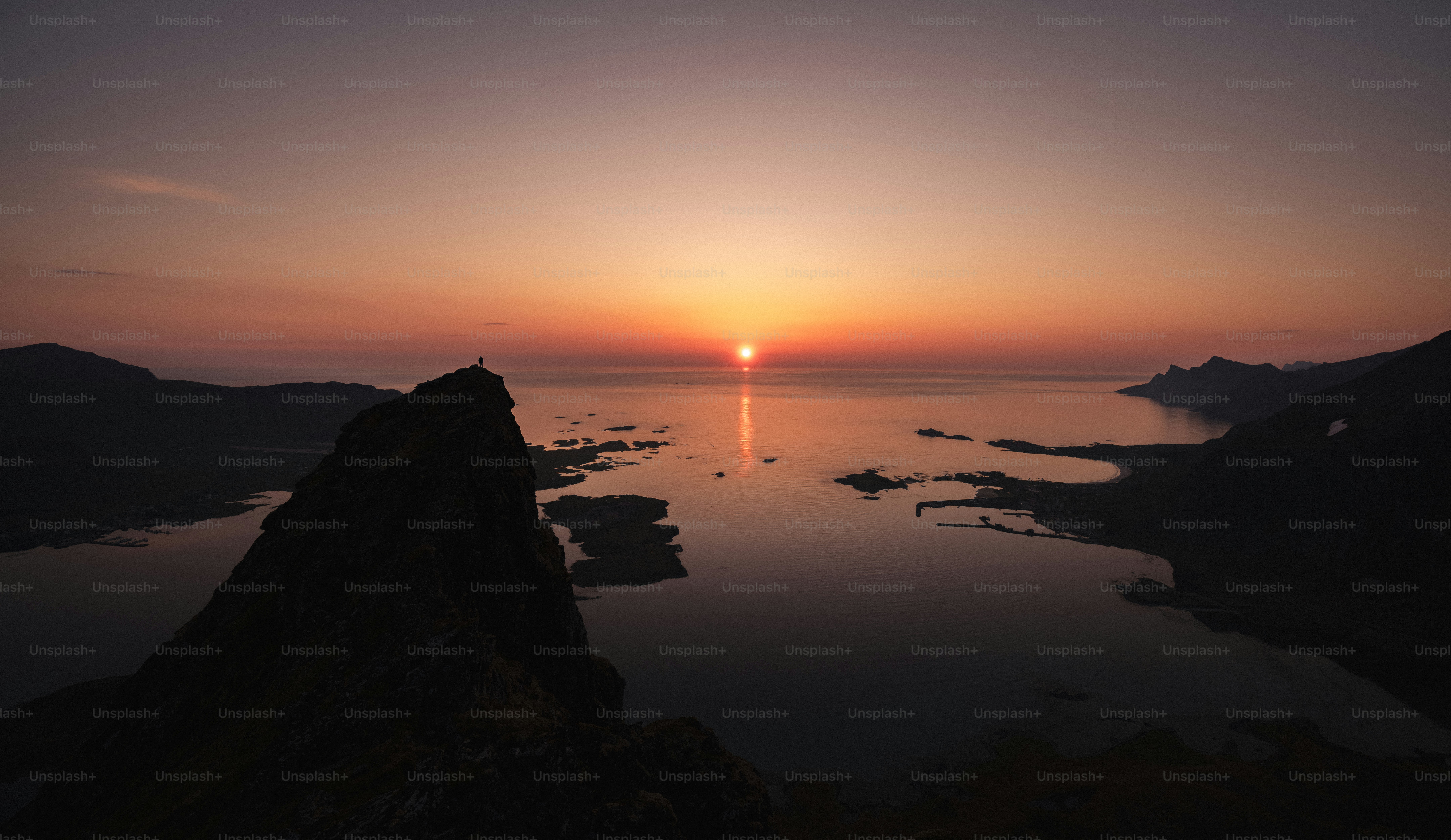 The sun is setting over a body of water photo – Norway Image on Unsplash