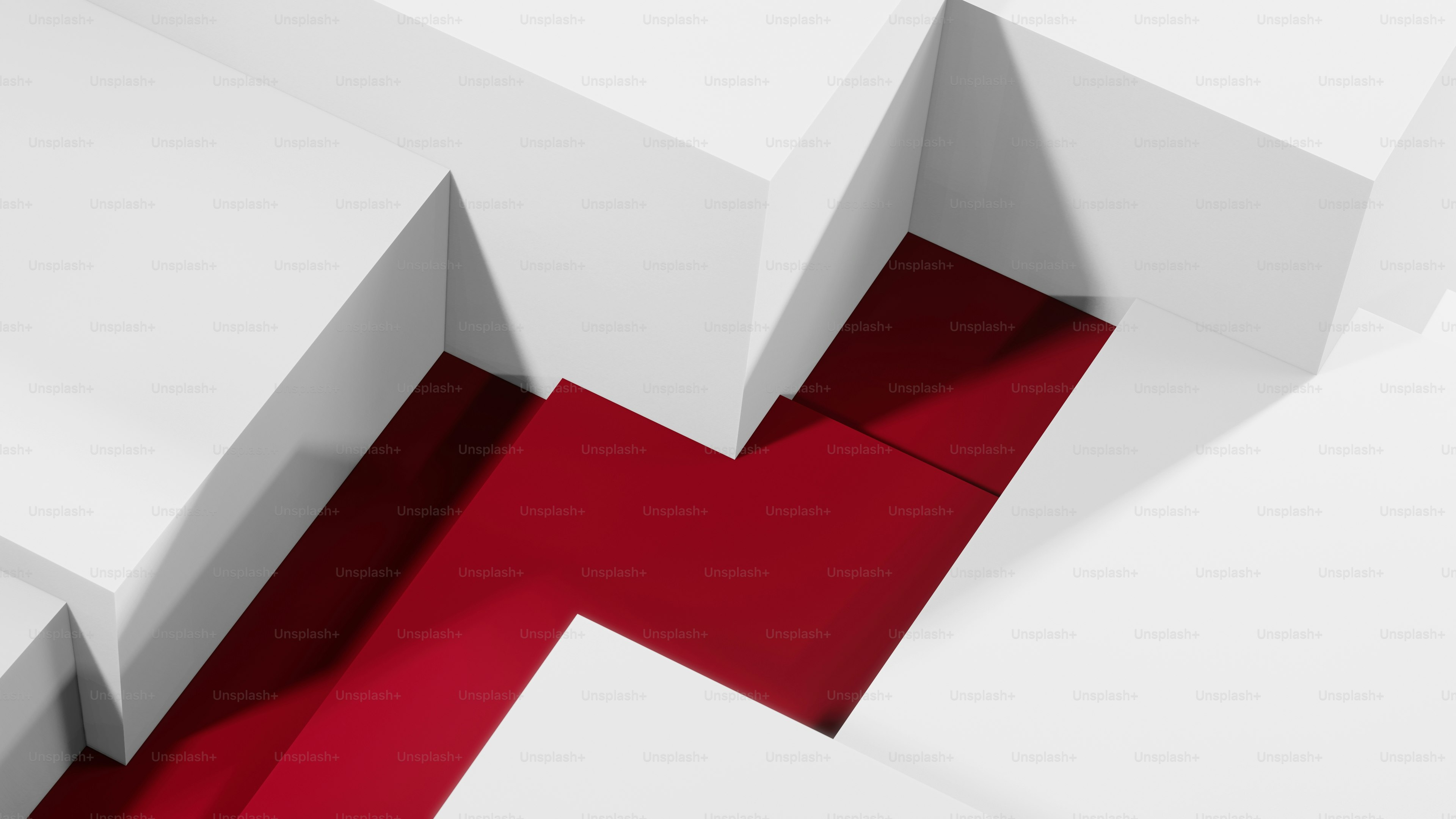 Un objet abstrait rouge et blanc est affiché photo – Blanche Photo sur ...