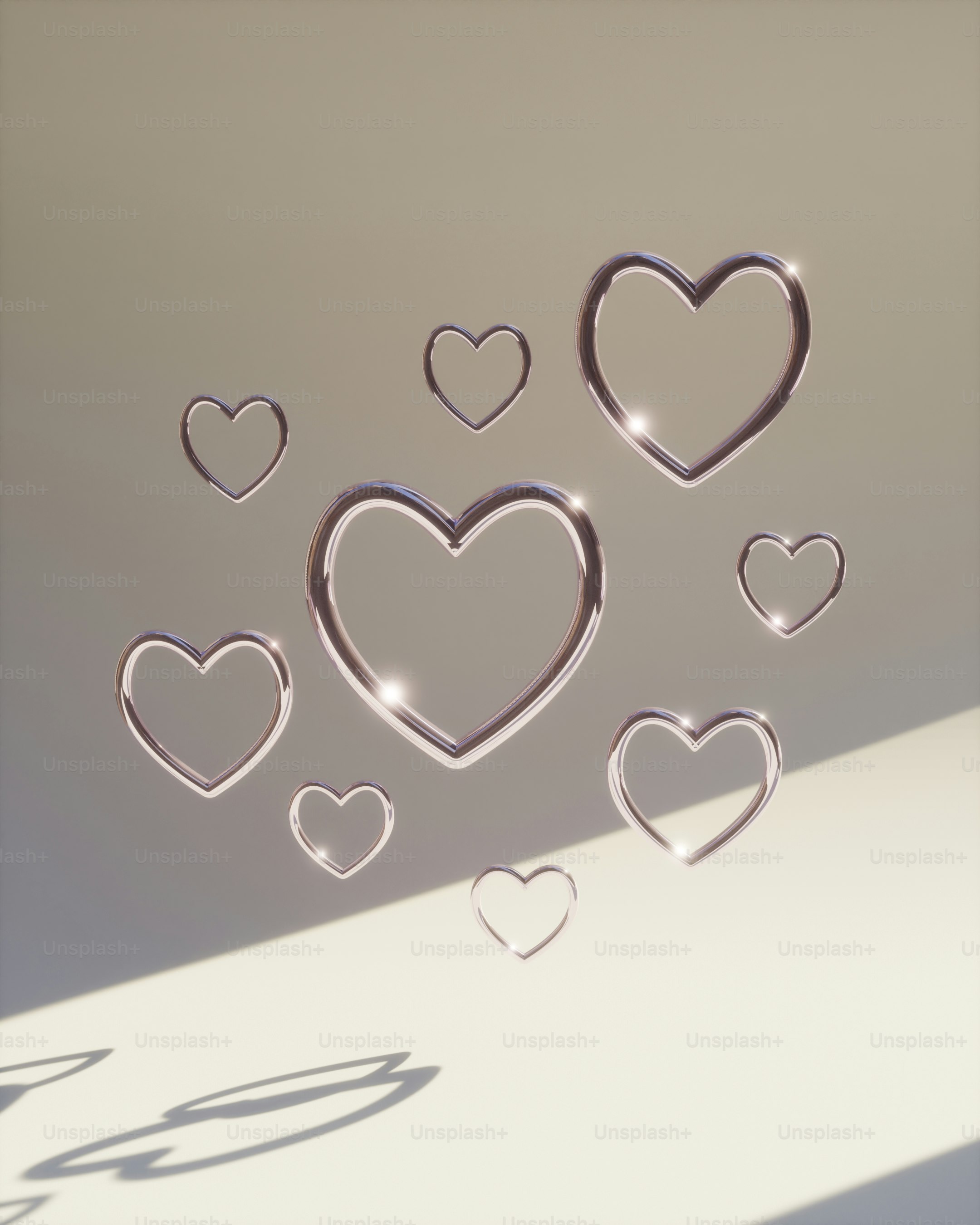 A group of hearts floating in the air photo – Valentines day Image on ...