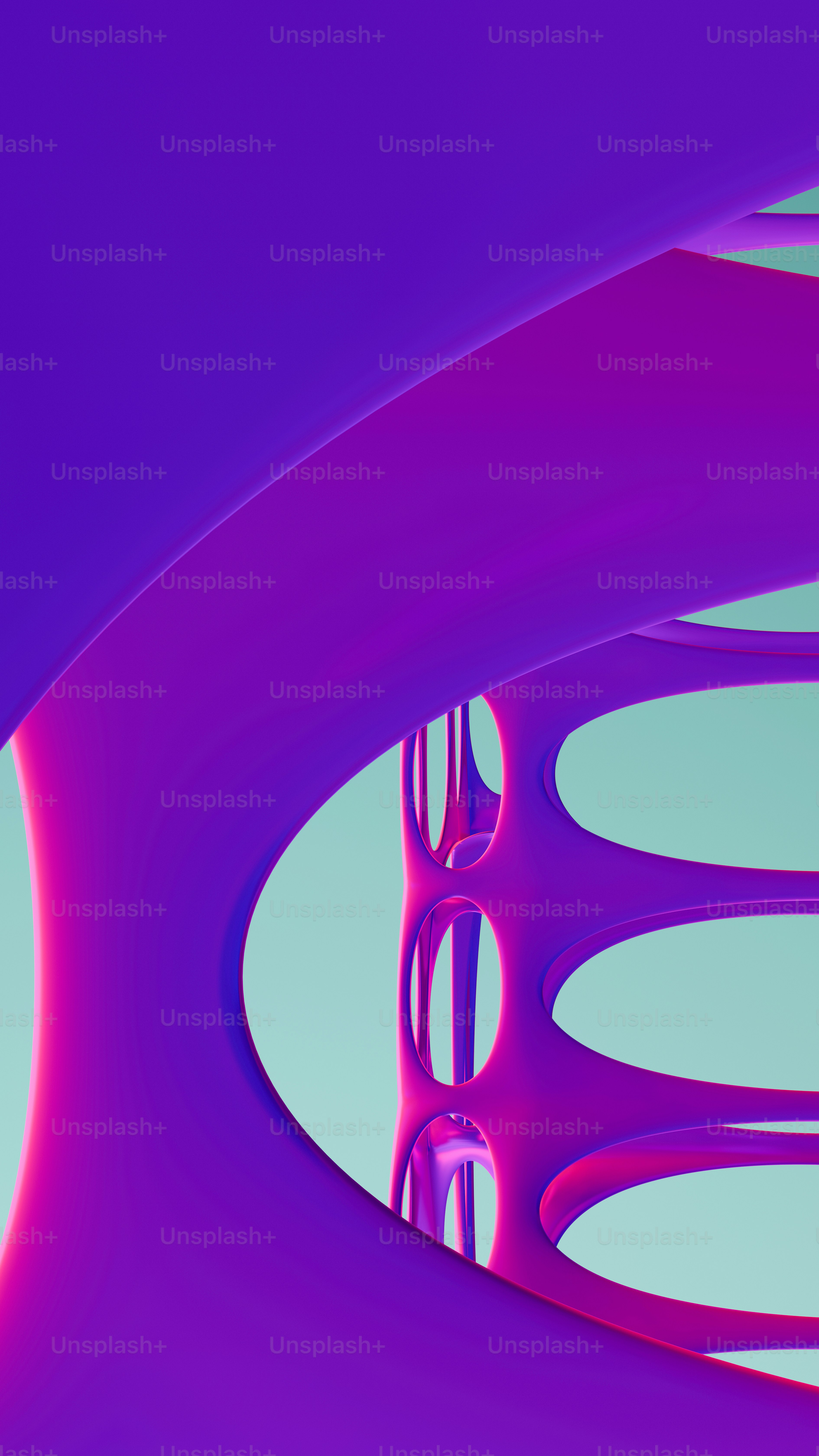 A close up of a purple object with a blue sky in the background photo ...