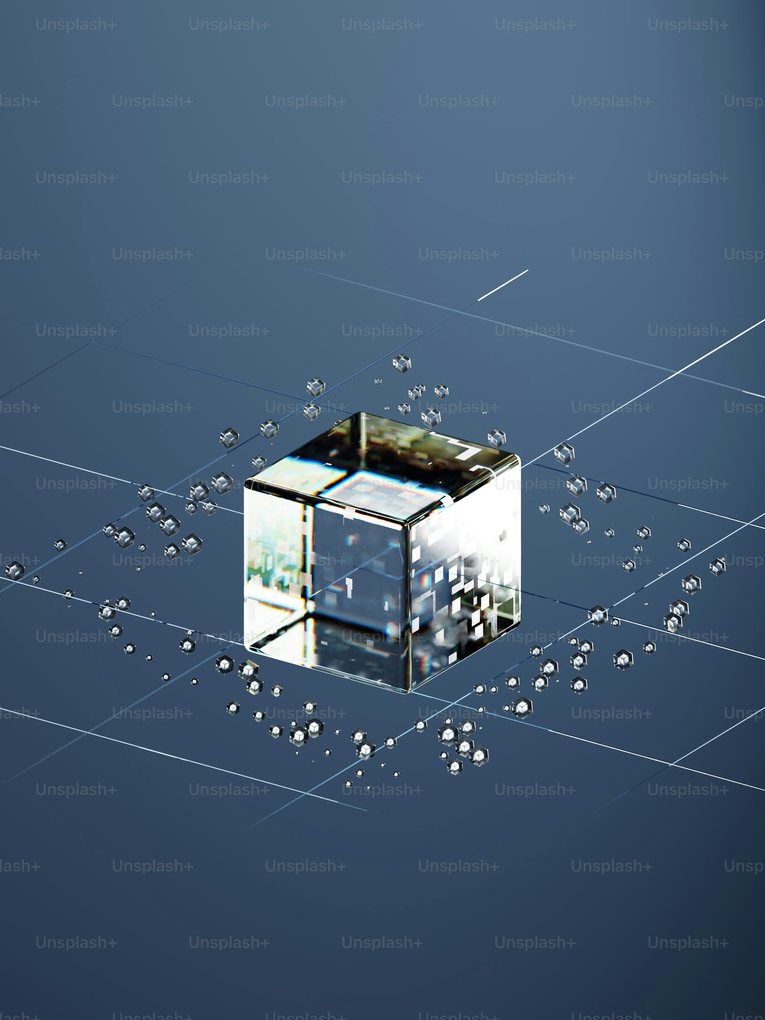 A cube with a lot of bubbles on it photo – Blue Image on Unsplash