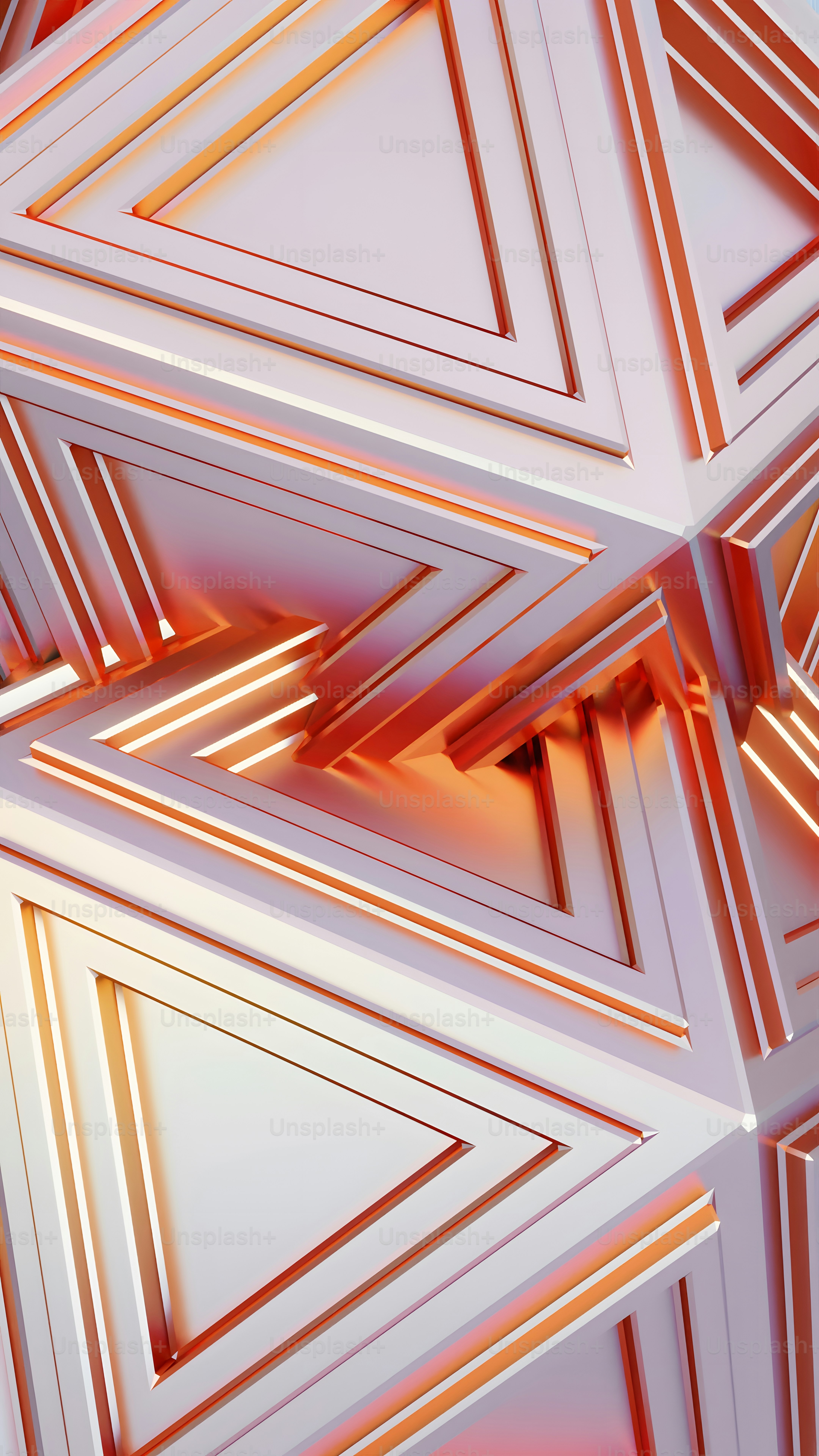 A close up of a wall with a pattern on it photo – Triangles Image on ...