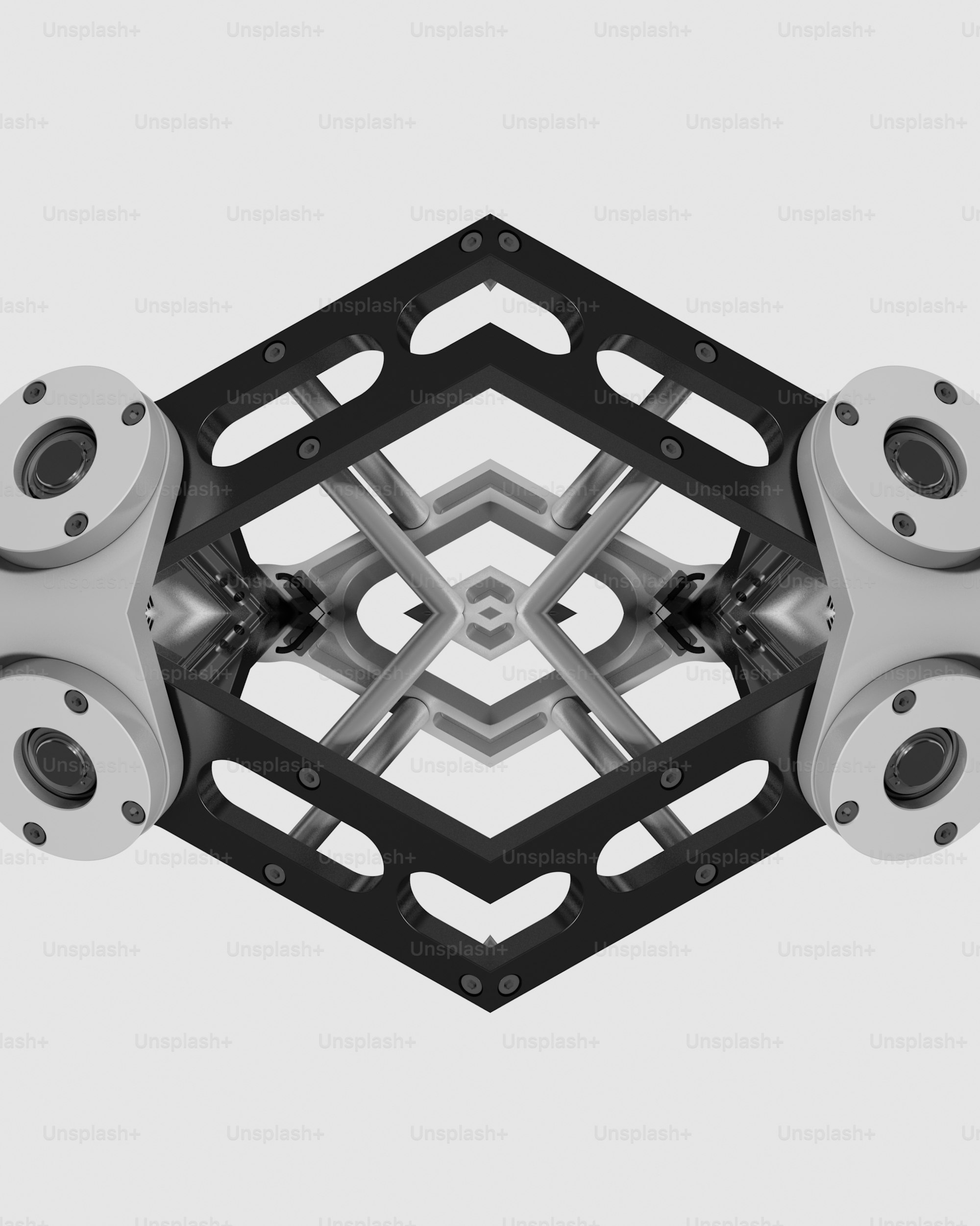 Una imagen generada por computadora de un objeto hexagonal foto ...