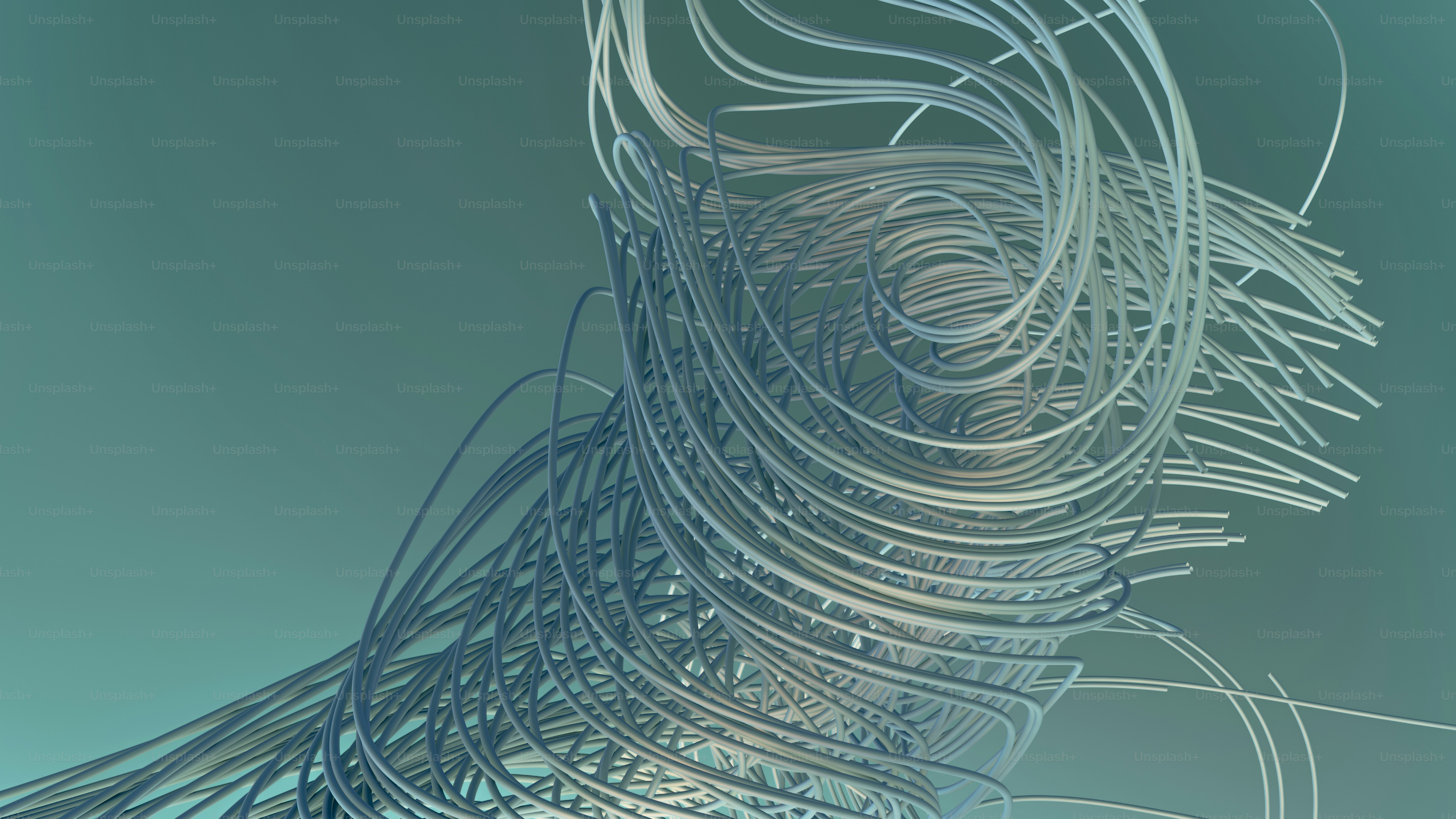 A computer generated image of a bunch of wires photo – Abstract Image ...
