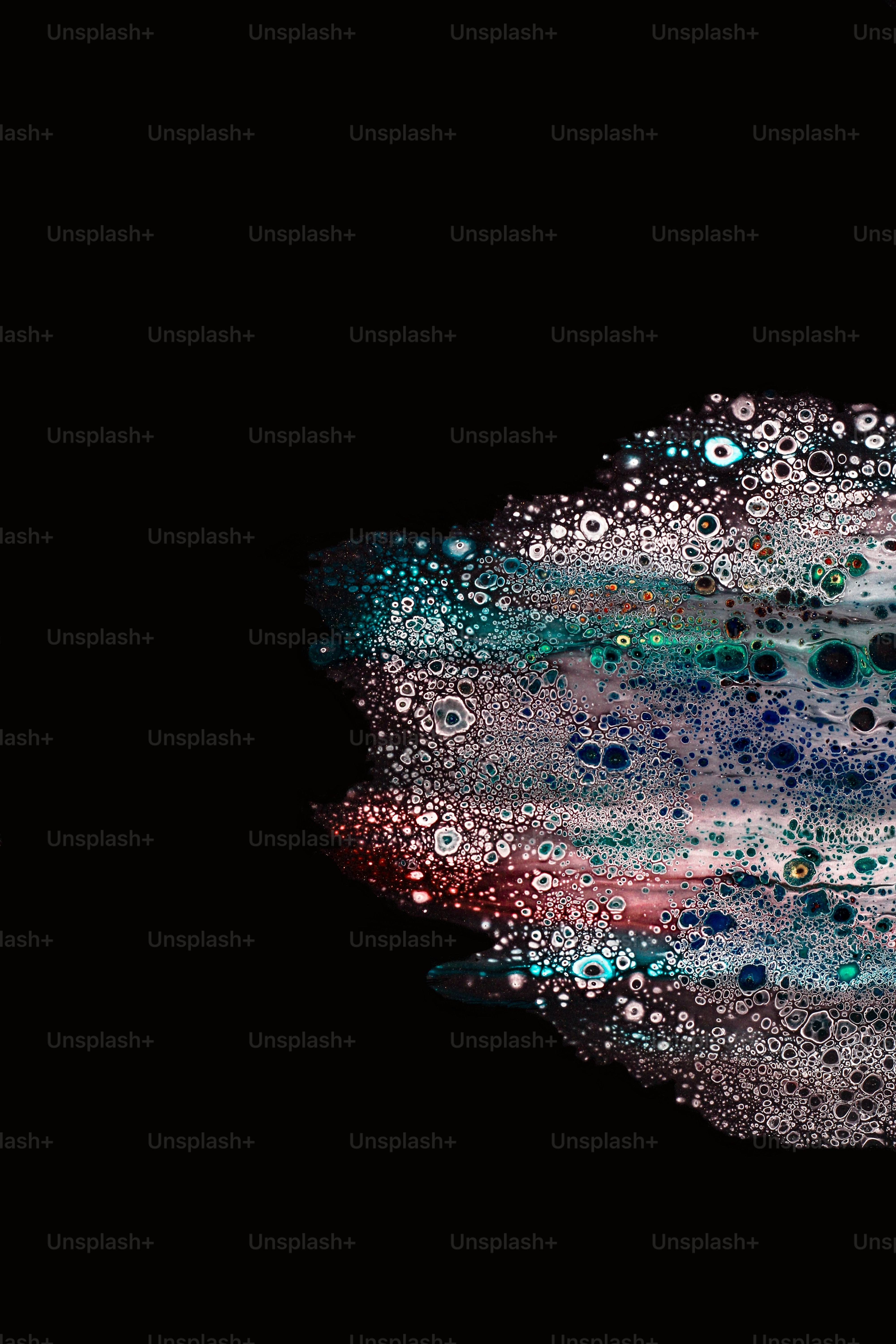 A close up of a circular object with bubbles photo – Pattern Image on ...