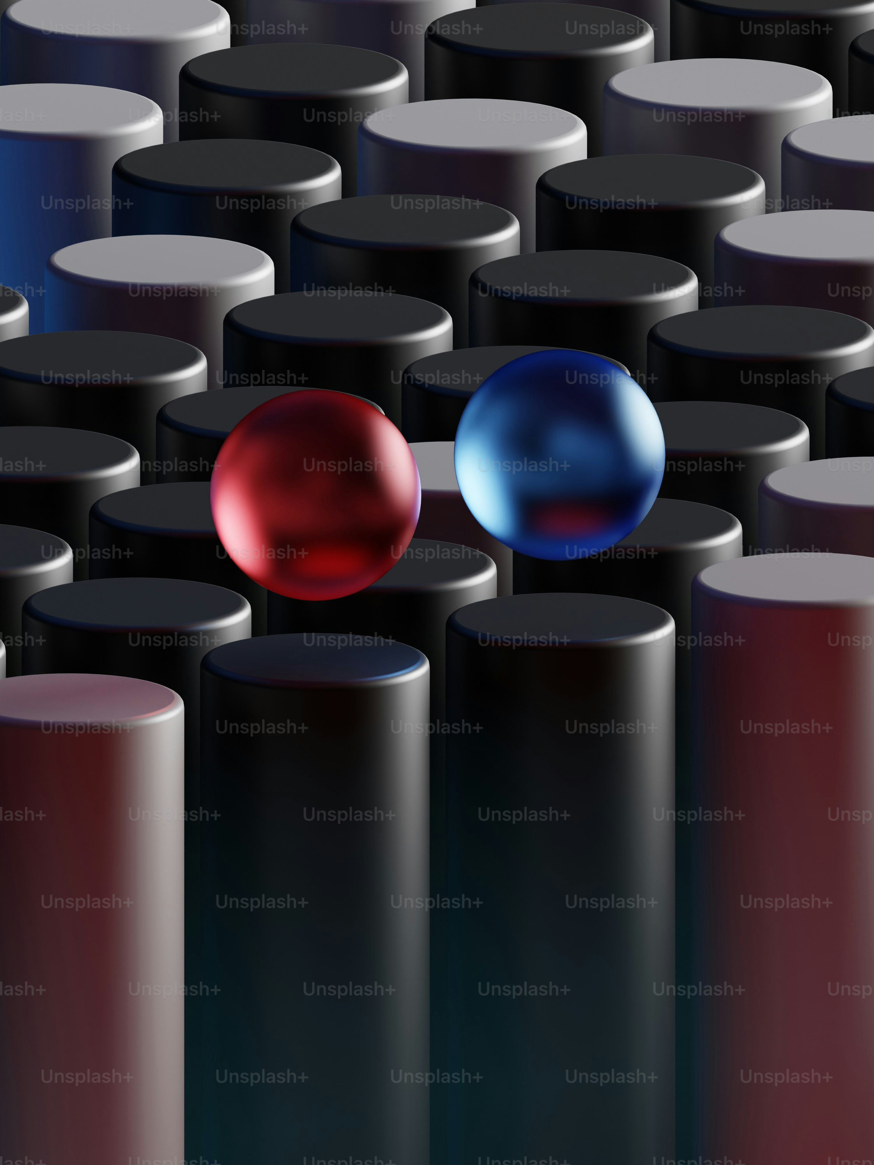 A large group of black and red cylinders photo – Wallpaper Image on ...