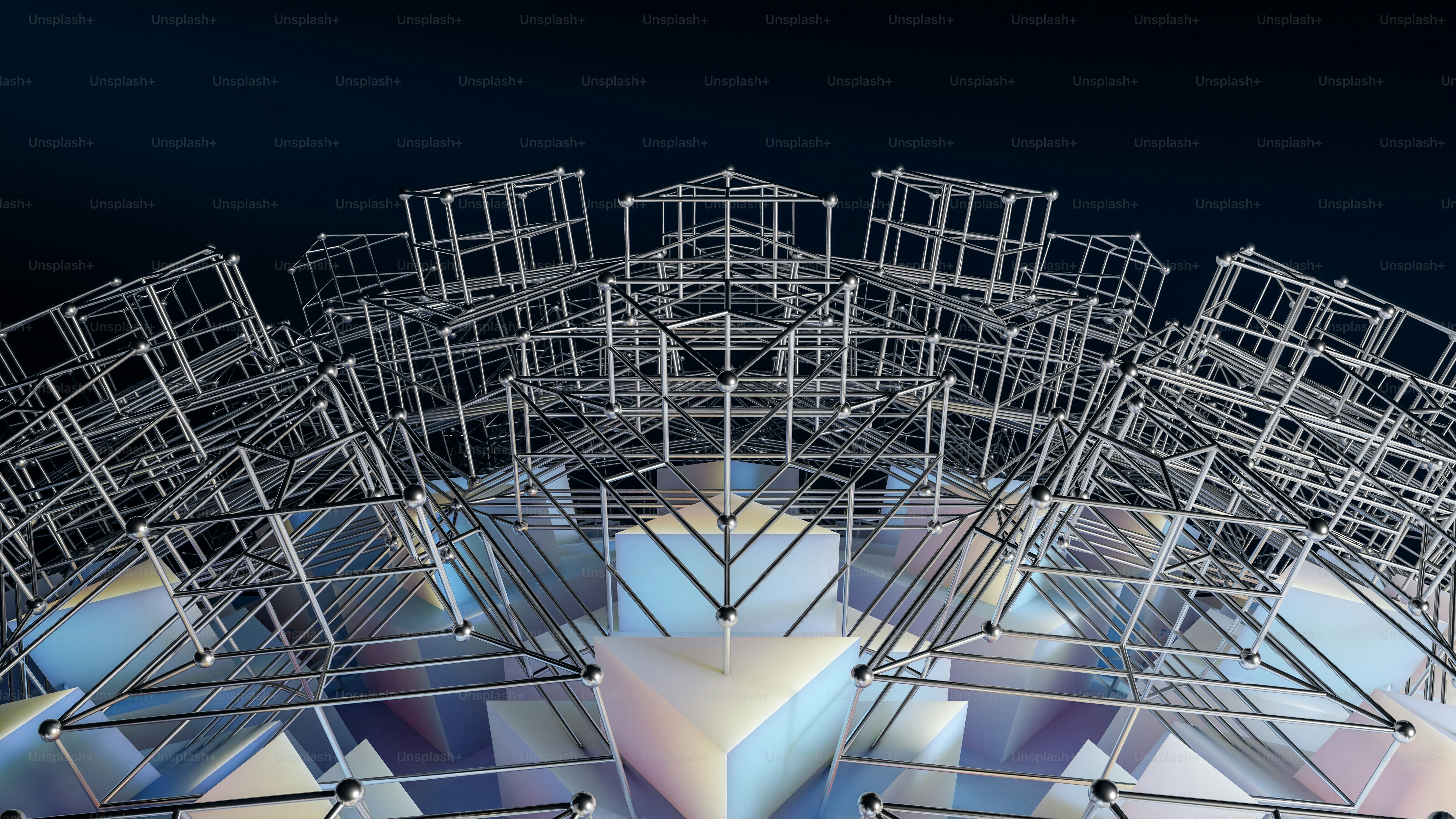 A computer generated image of a complex structure photo – Render Image ...