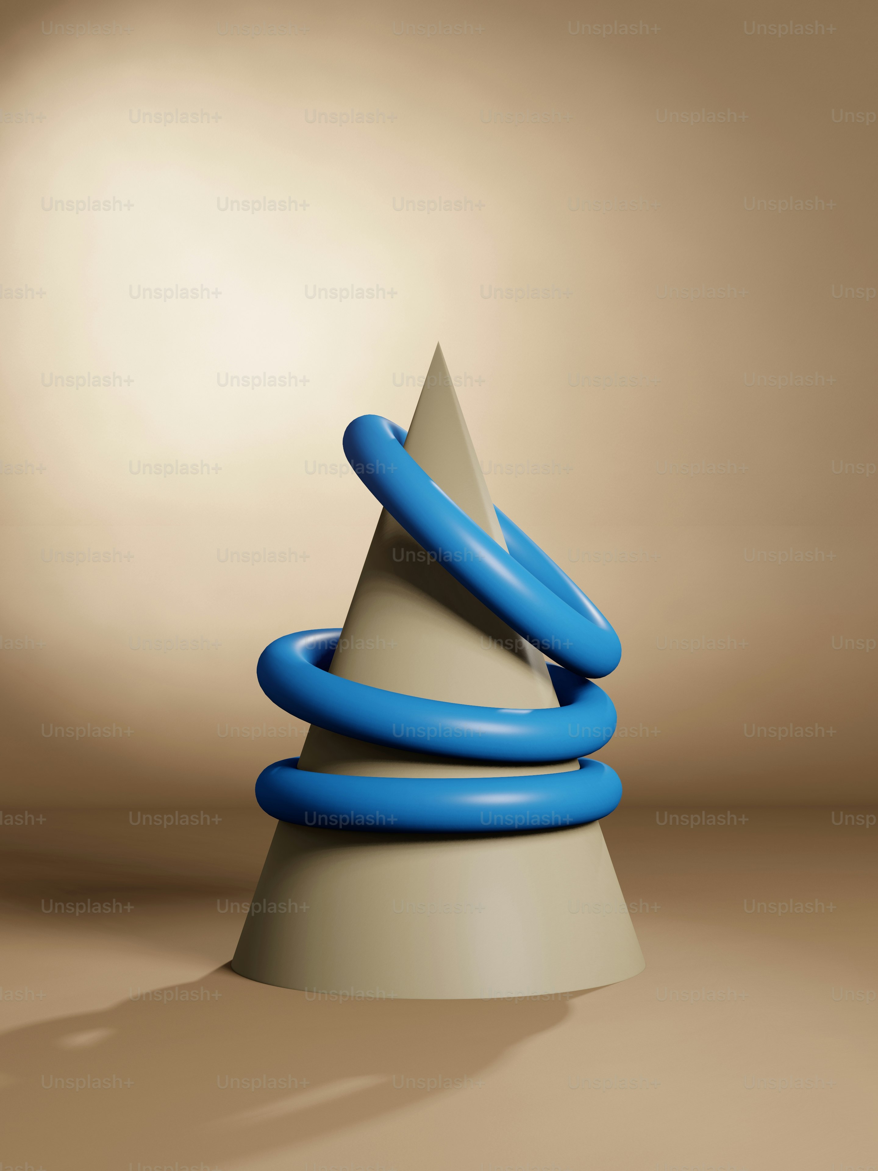 A blue and white object sitting on top of a table photo – Hoops Image ...