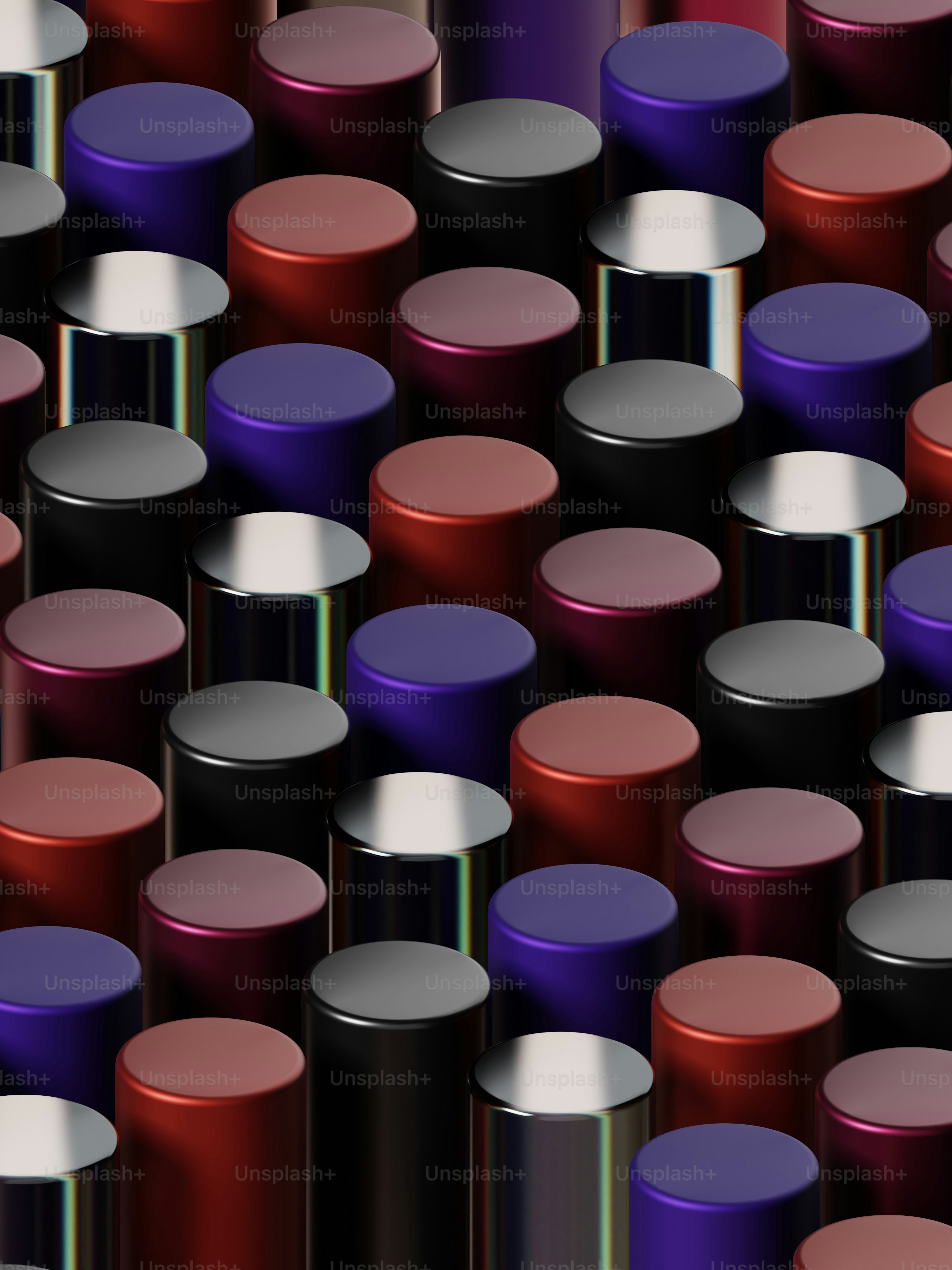 A large group of different colored stools photo – Metallic Image on ...