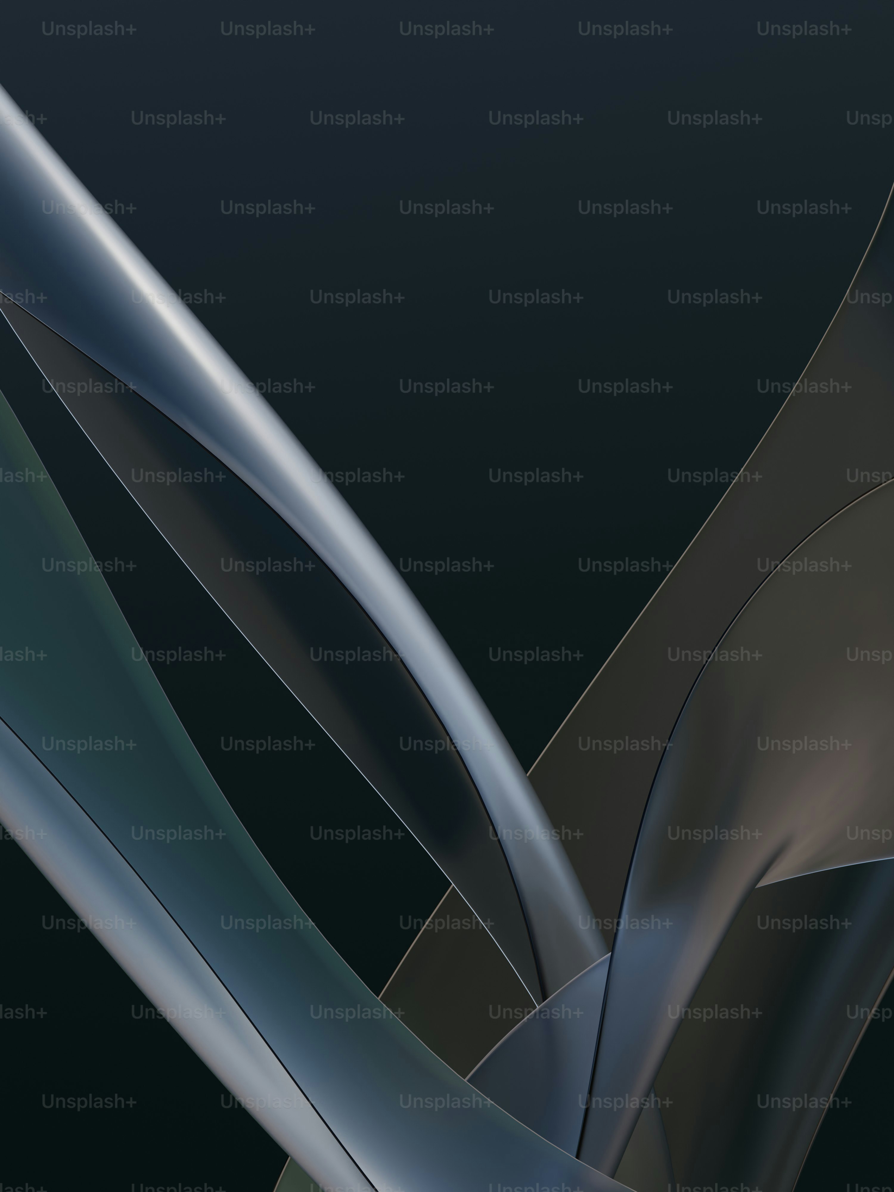 A computer generated image of a curved metal object photo – 3d Image on ...