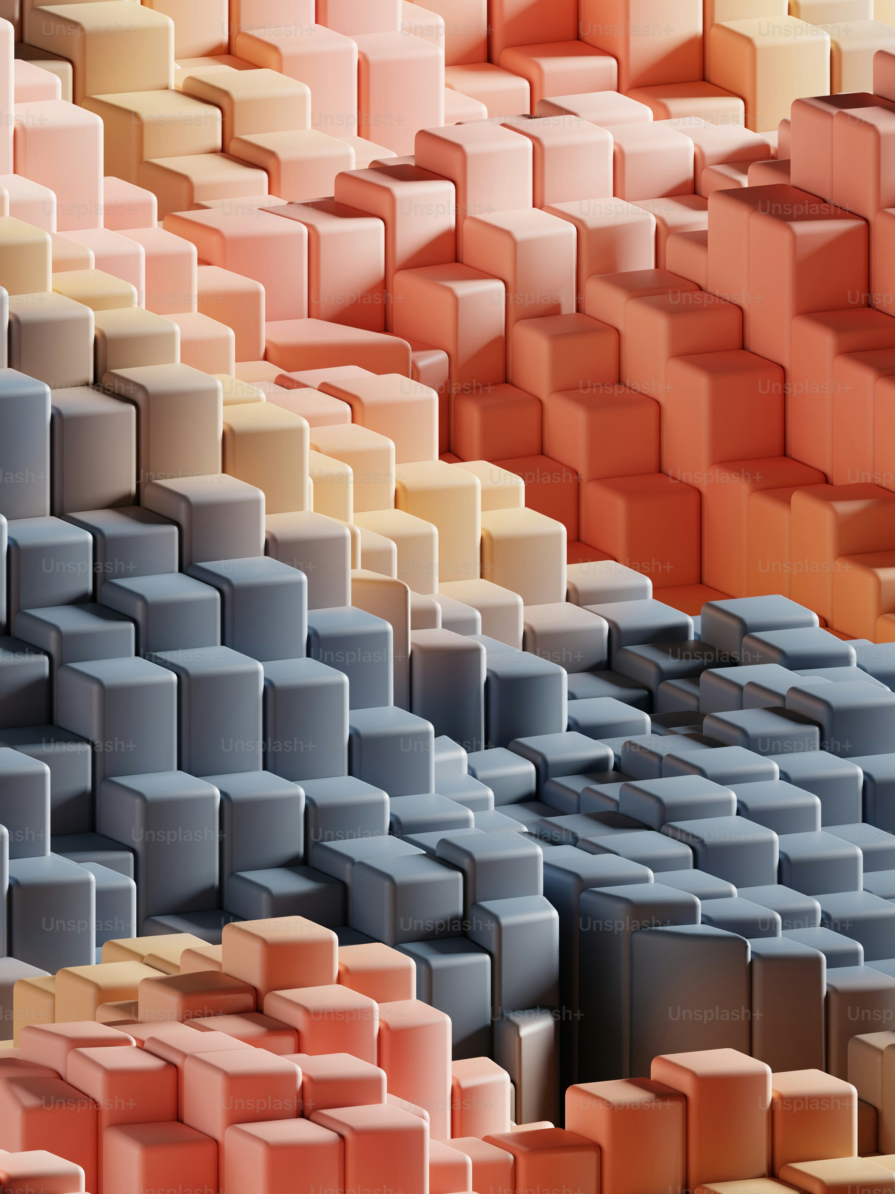 An abstract background of many cubes of different colors photo ...