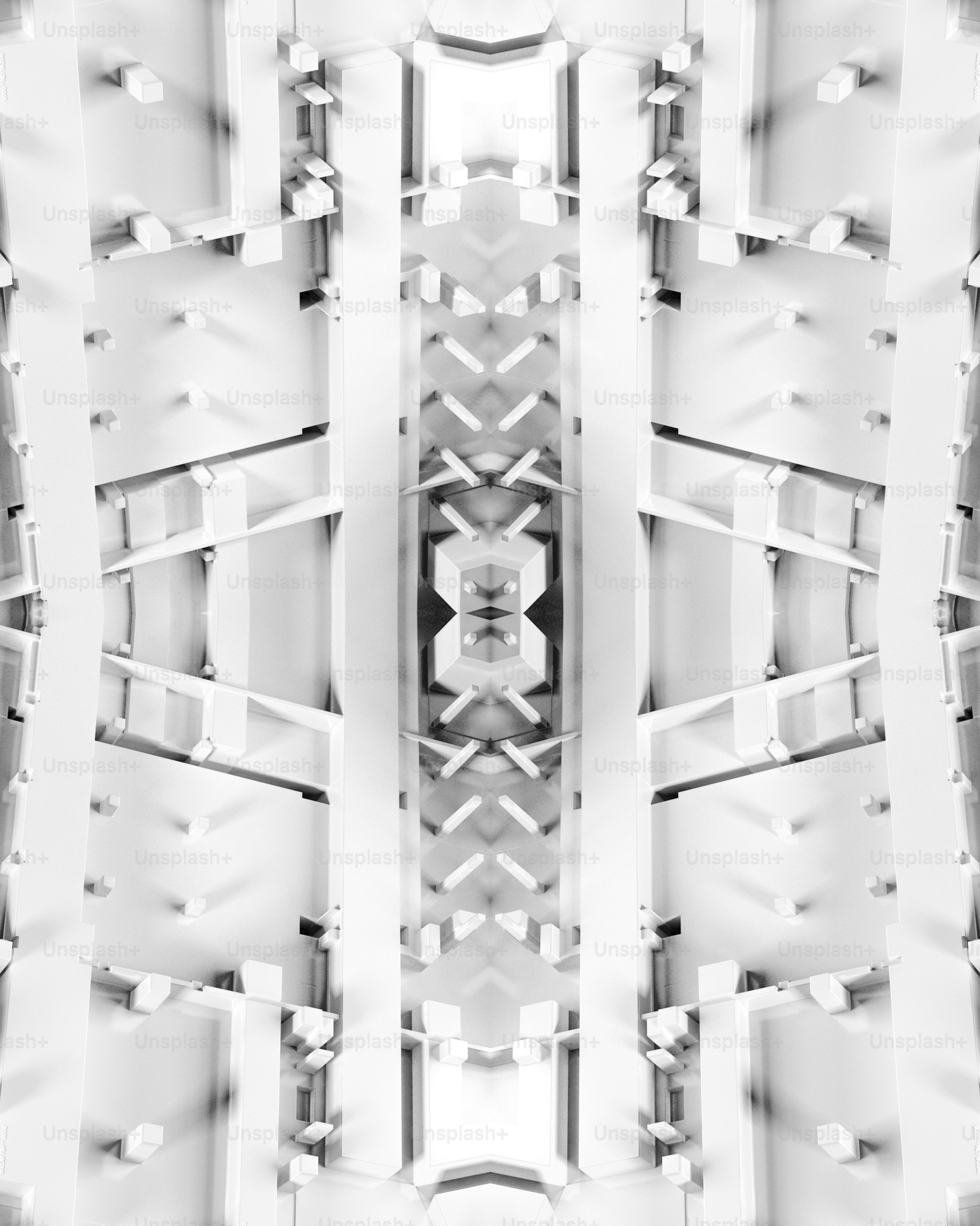 Une photo blanche et noire d’un design abstrait photo – Monochromatique ...