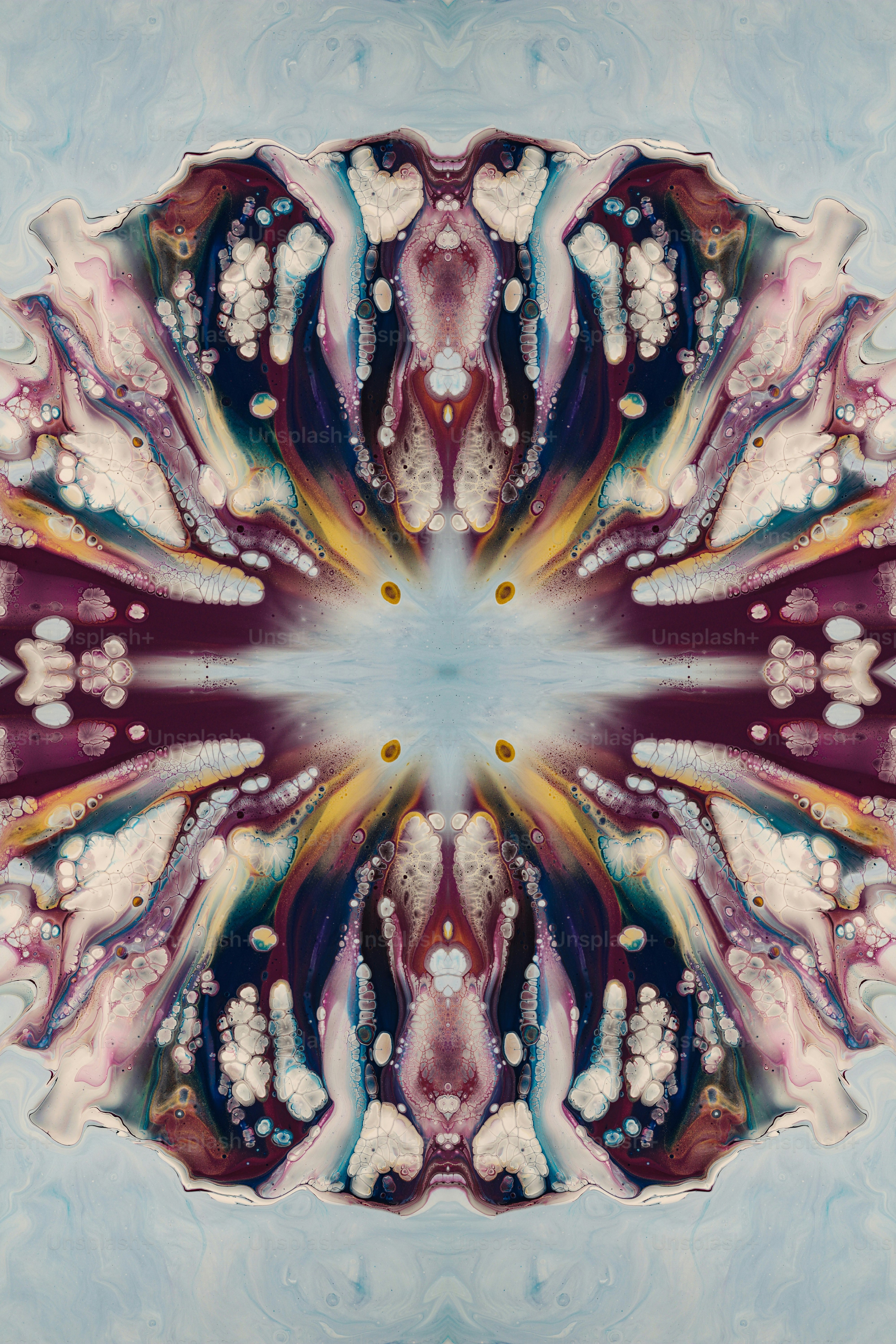 A close up of an abstract painting with lots of colors photo – Art ...