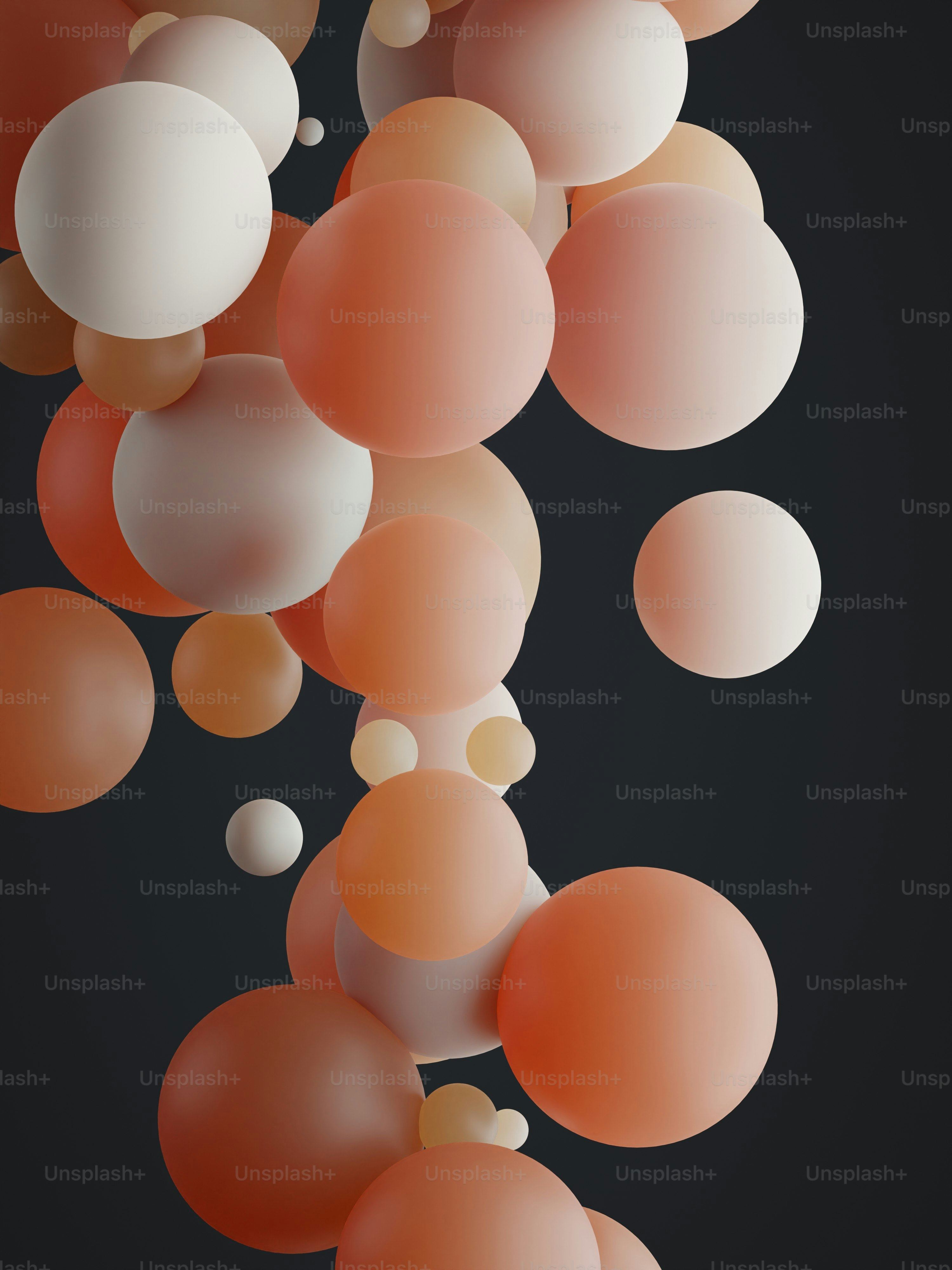 A bunch of balloons floating in the air photo – Merging balls Image on ...