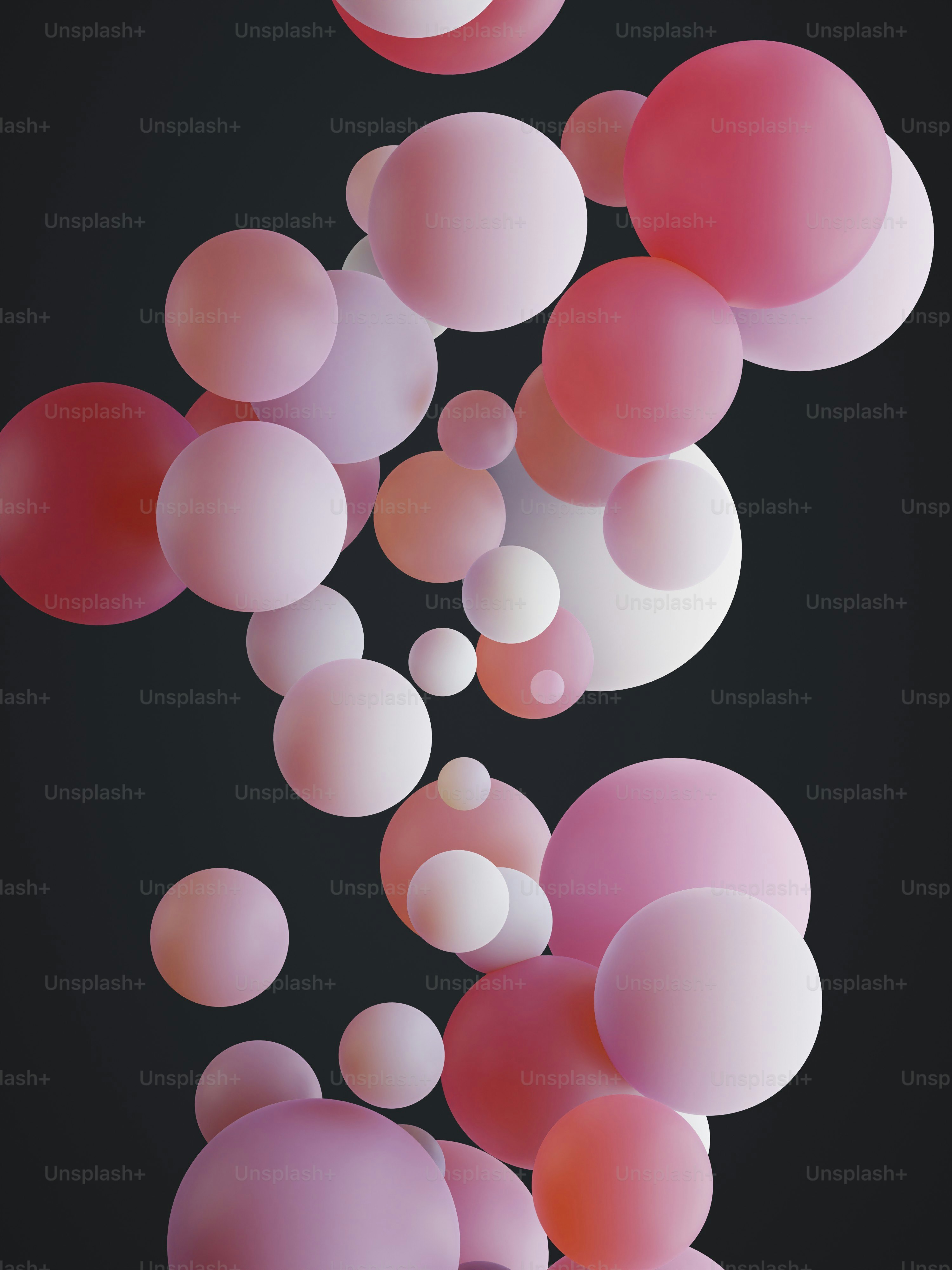 A bunch of balloons floating in the air photo – Merging balls Image on ...