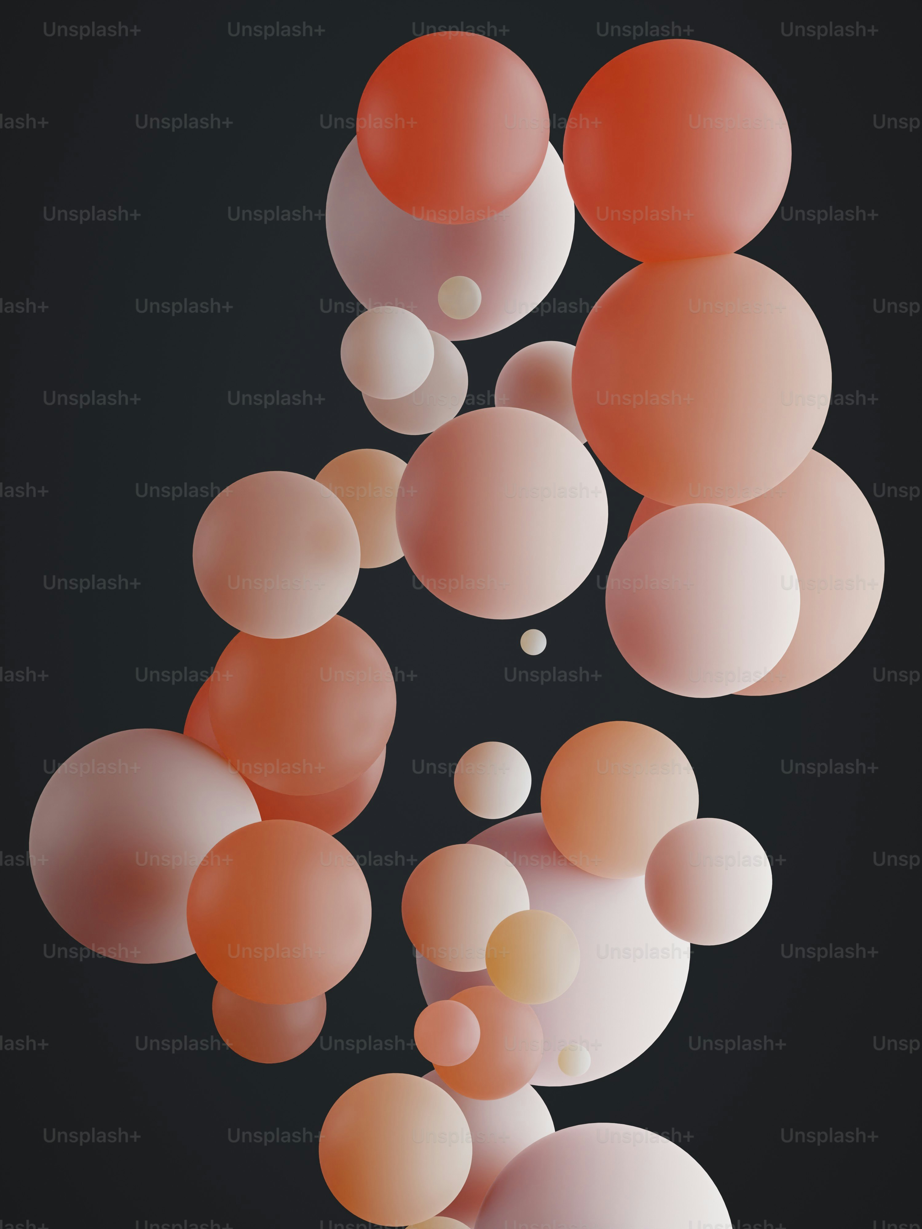 A bunch of balloons floating in the air photo – Merging balls Image on ...