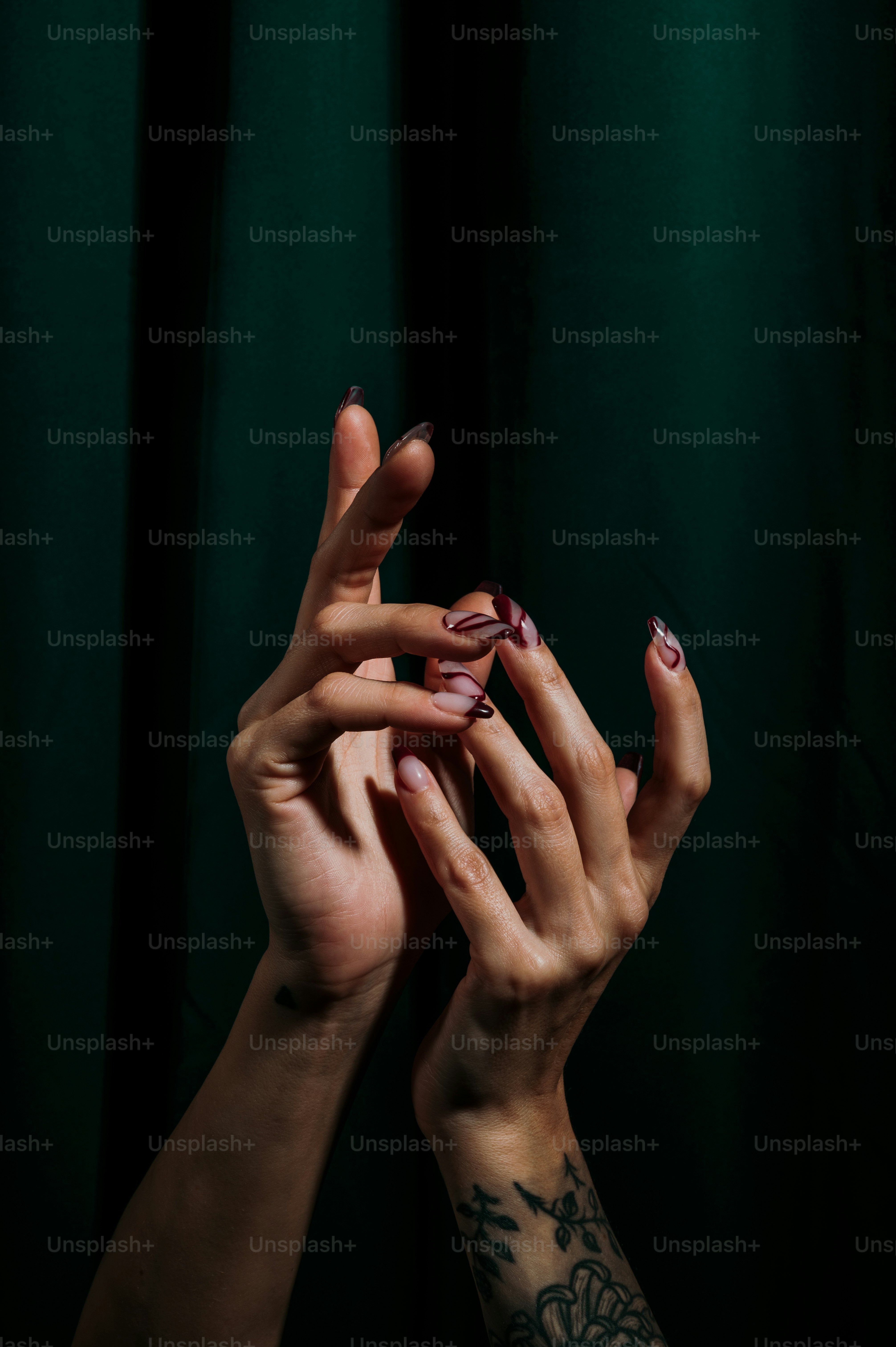 Two hands reaching up to touch each other photo – Body parts Image on ...