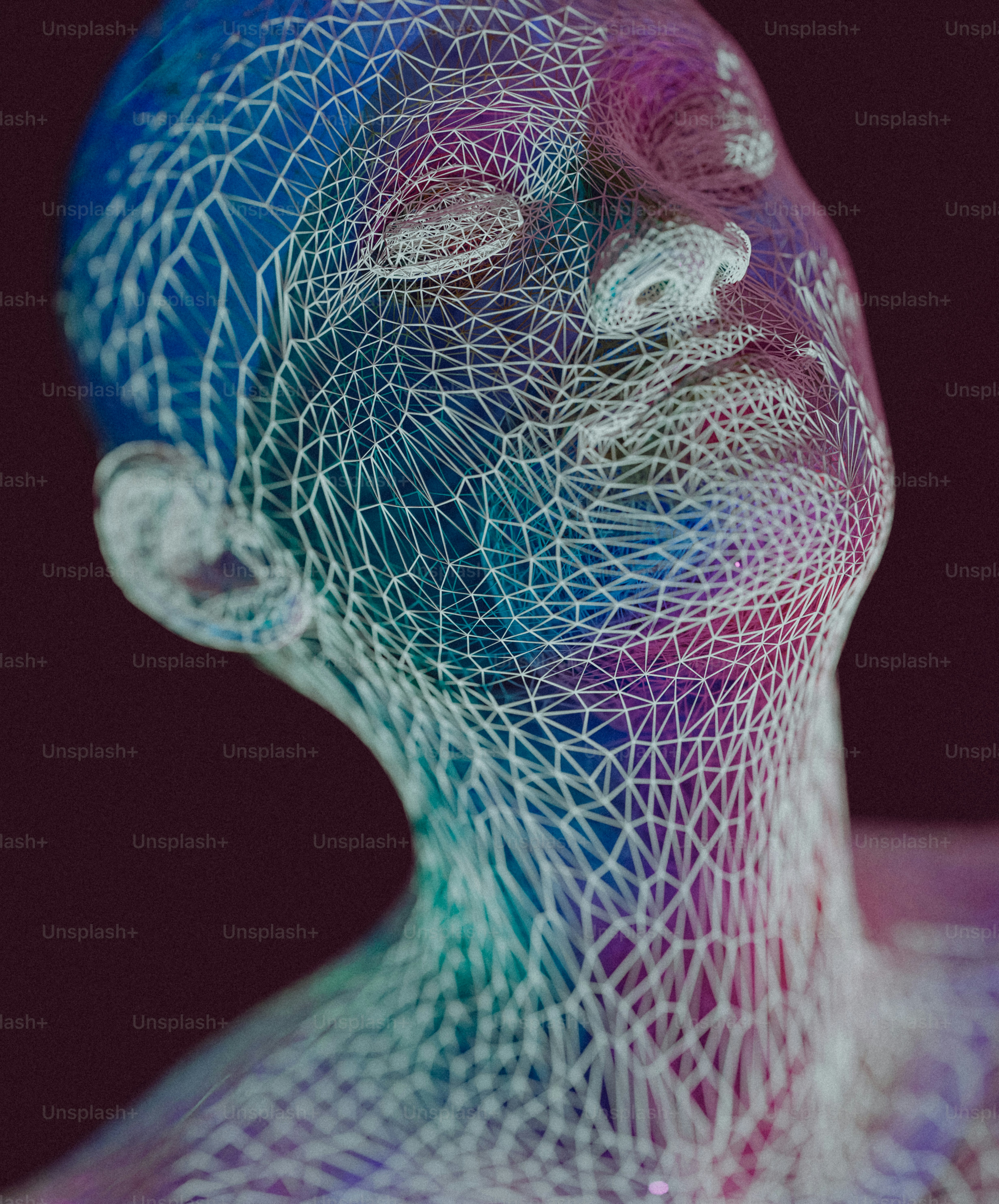 A man's head is shown with lines on it photo – Human head Image on Unsplash