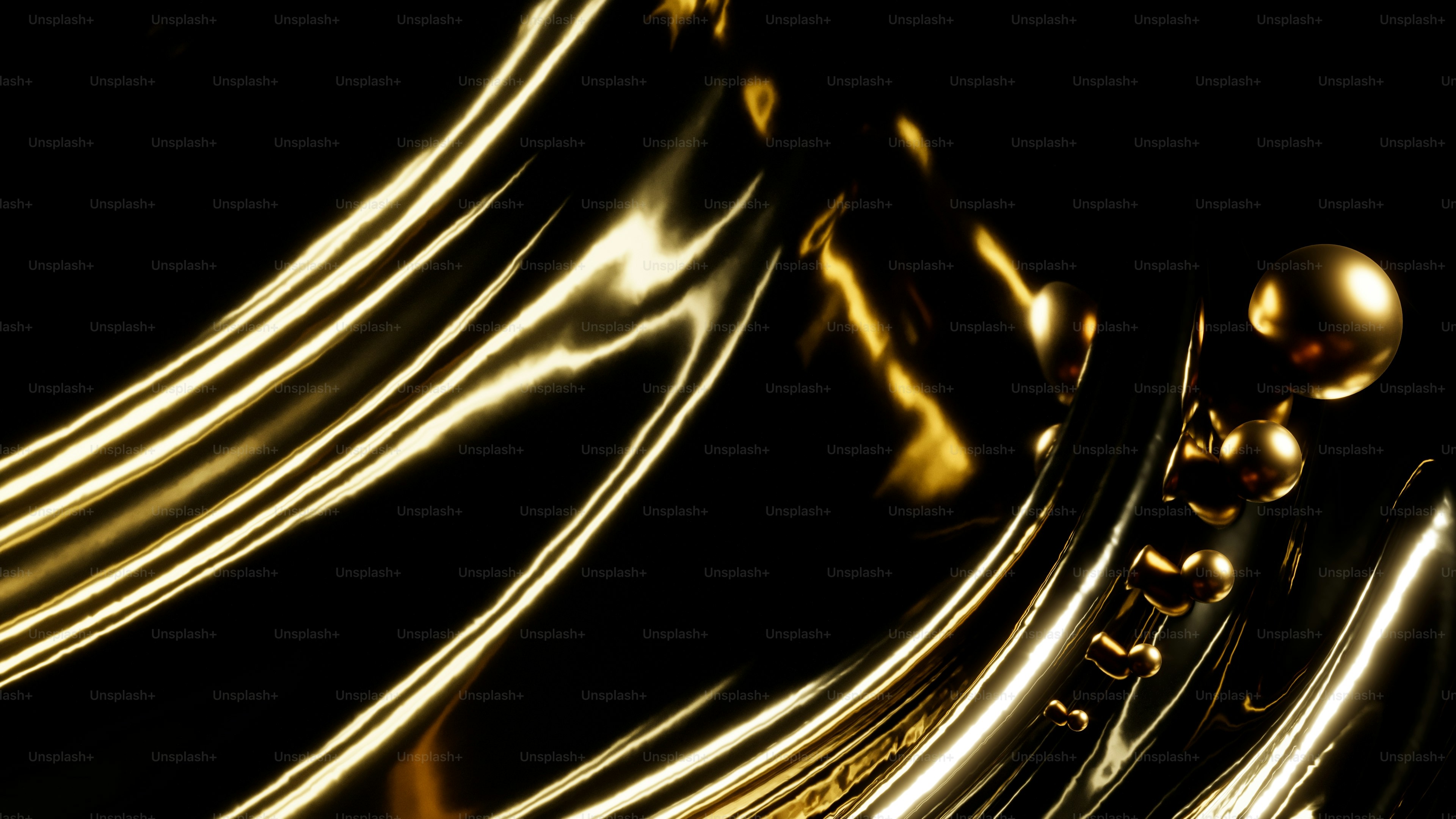 A group of shiny metal objects in the dark photo – Golden Image on Unsplash