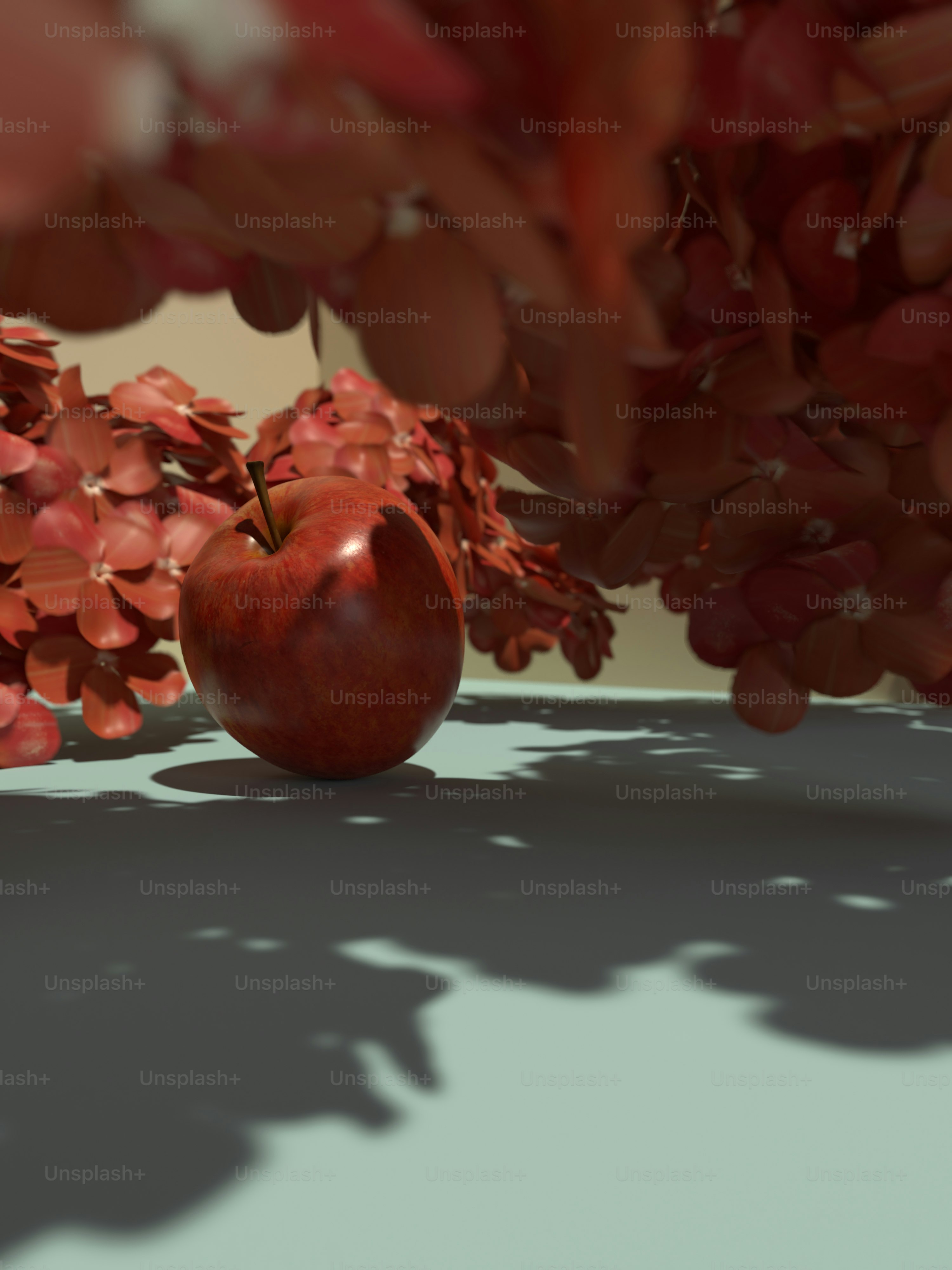 Une pomme rouge posée sur une table photo – Image de Contexte sur Unsplash