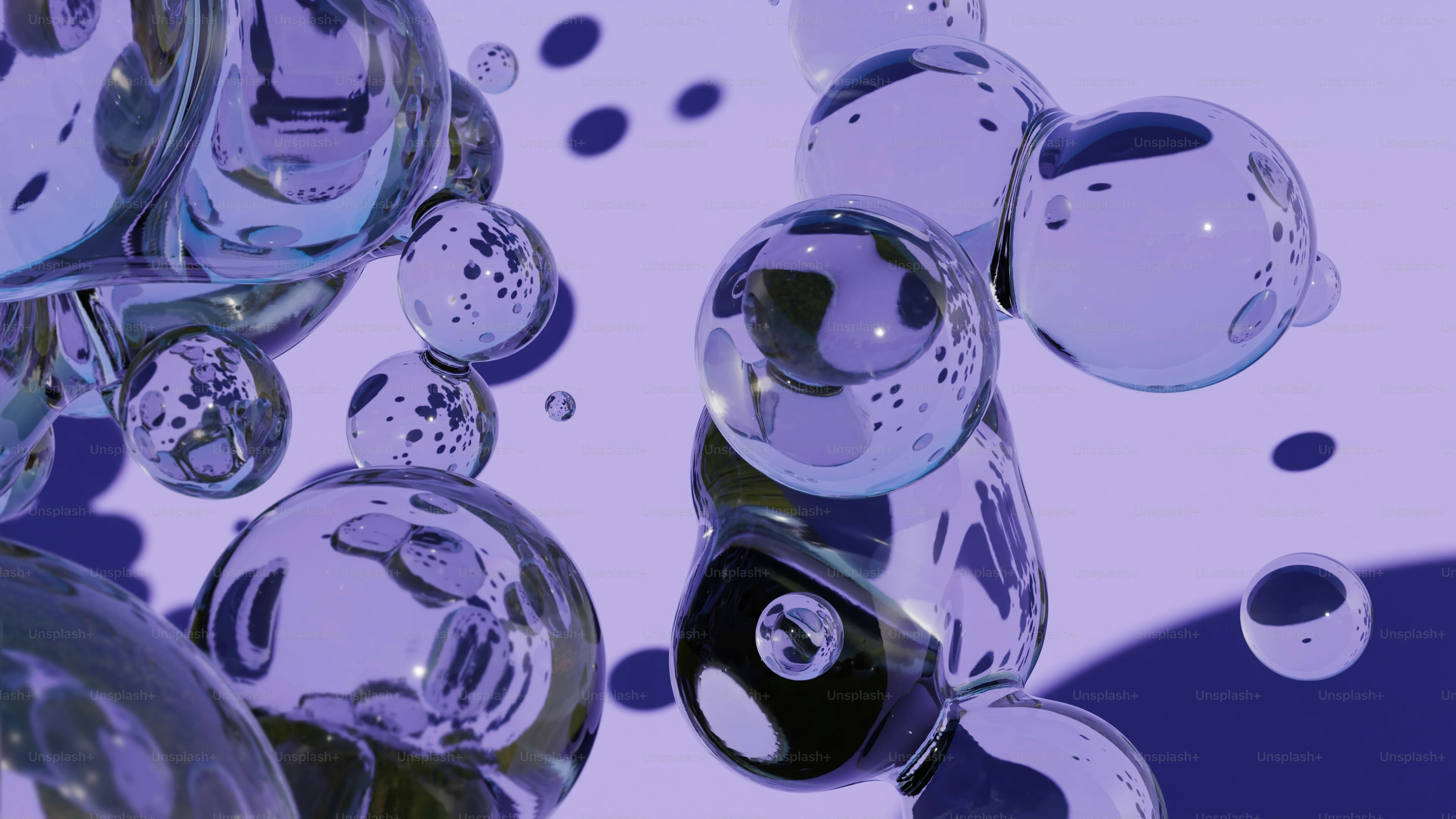 A group of bubbles floating on top of each other photo – Wallpaper ...