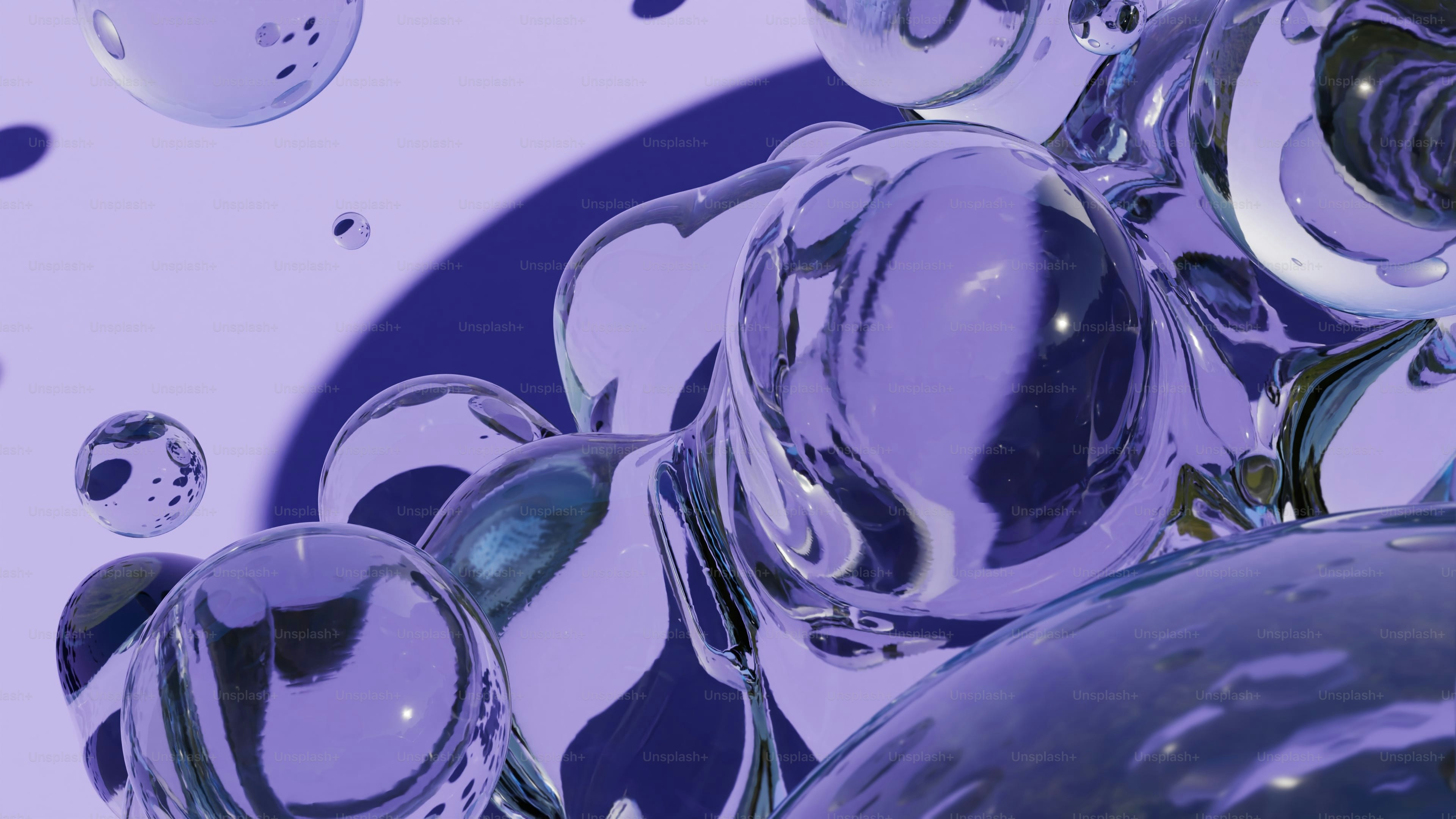 A group of bubbles floating on top of each other photo – Background ...