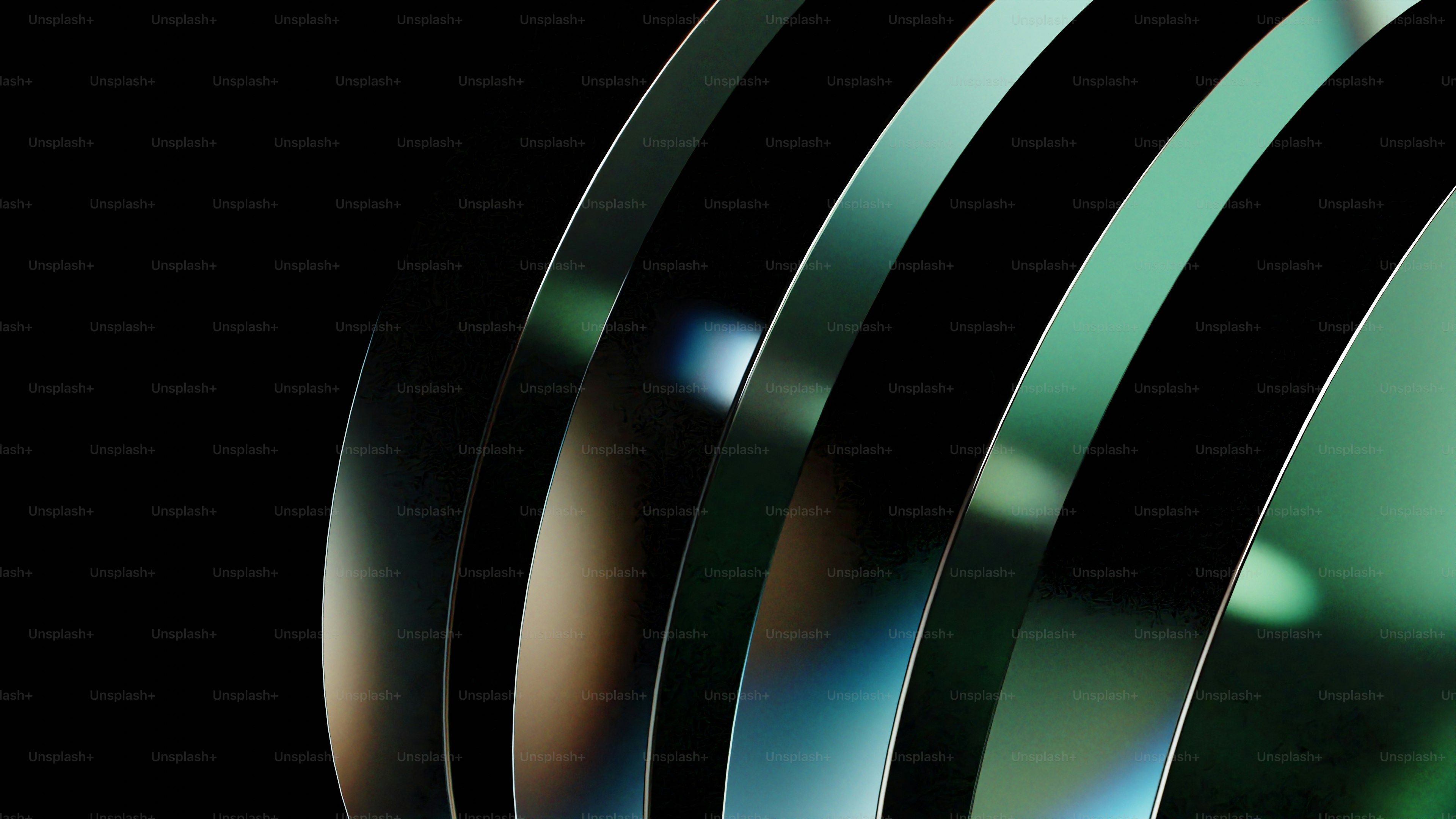 A black background with two different colored shapes photo – Abstract ...