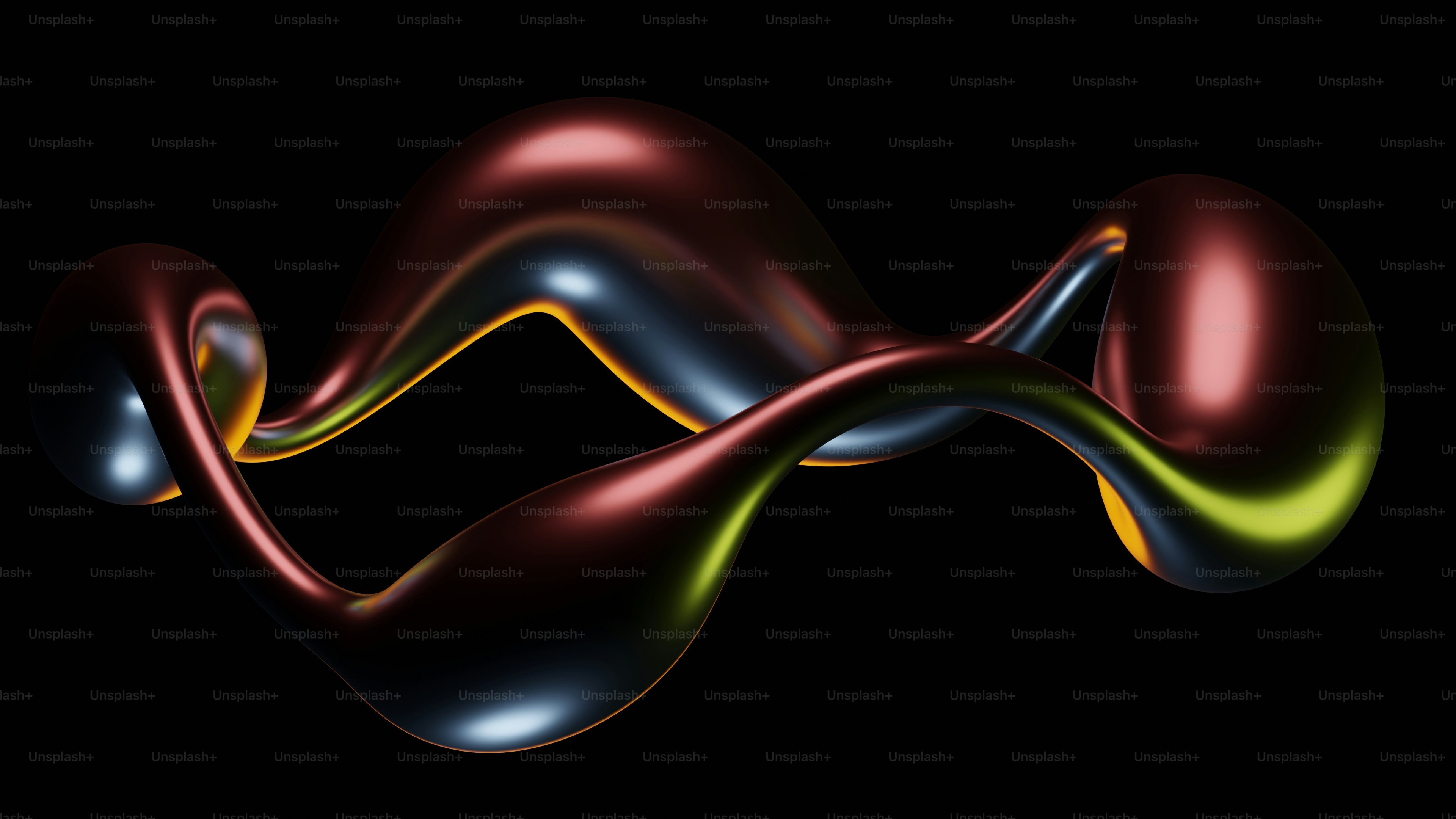 A black background with two different colored shapes photo – Abstract ...