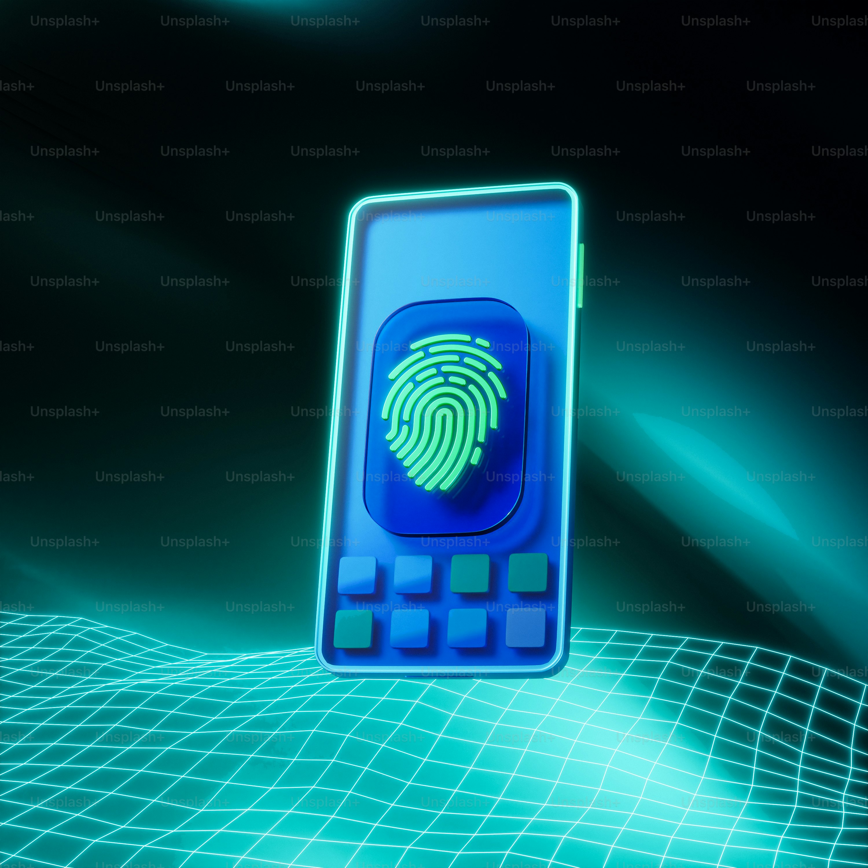 A cell phone with a fingerprint on the screen photo – Internet Image on ...