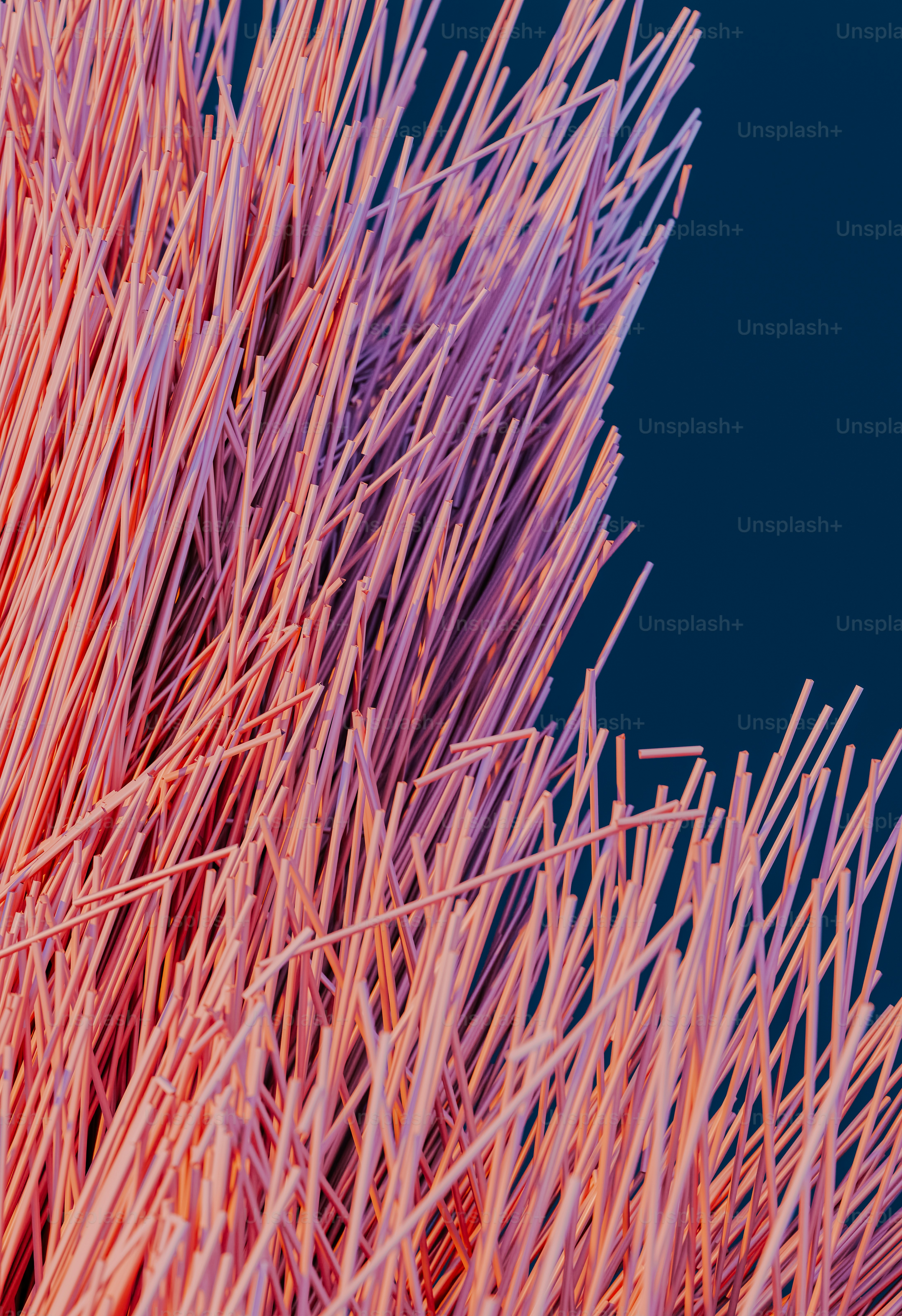 A close up of a bunch of pink sticks photo – Geometry Image on Unsplash