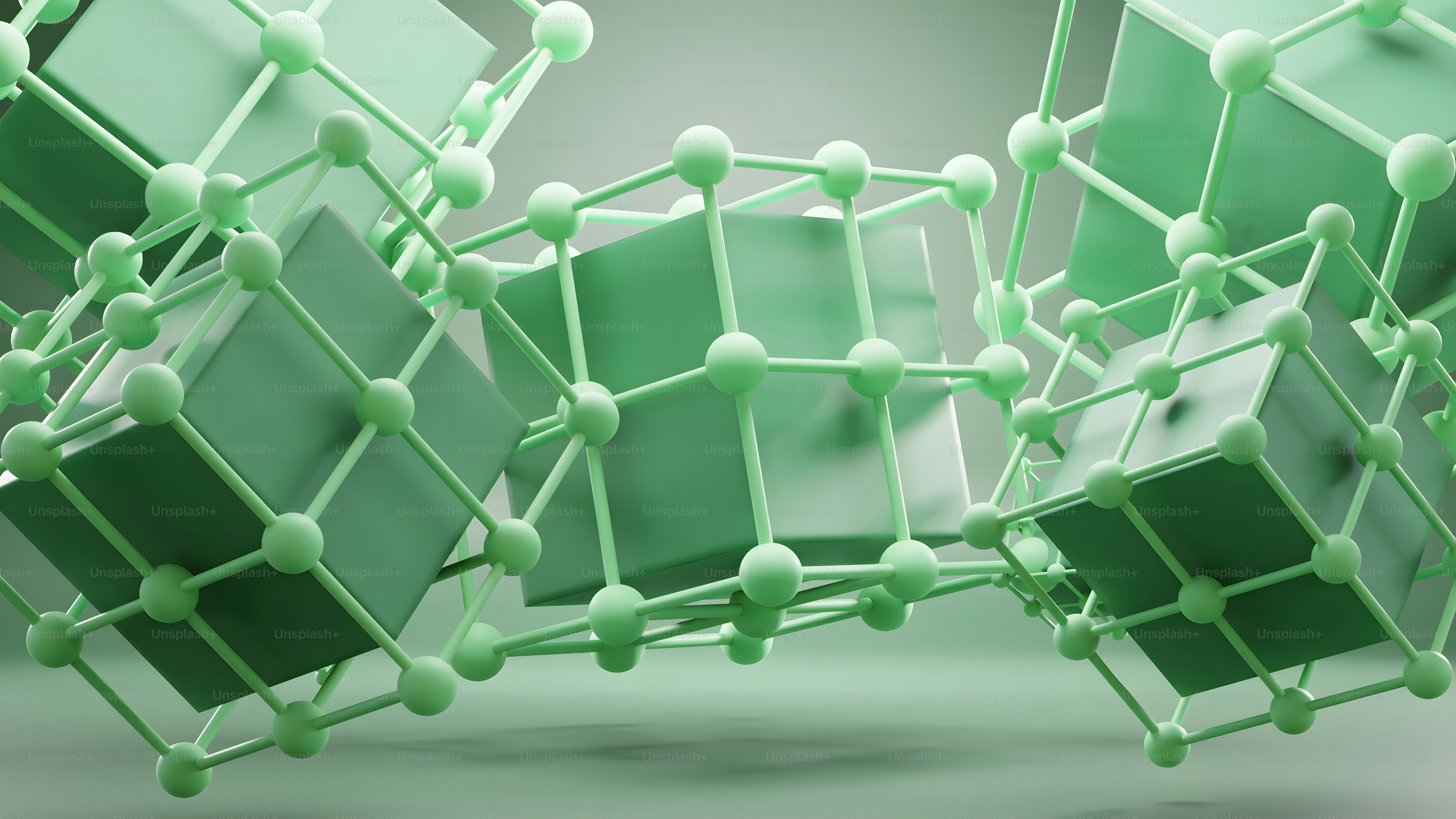 A group of green cubes with white dots on them photo – Cubes Image on ...