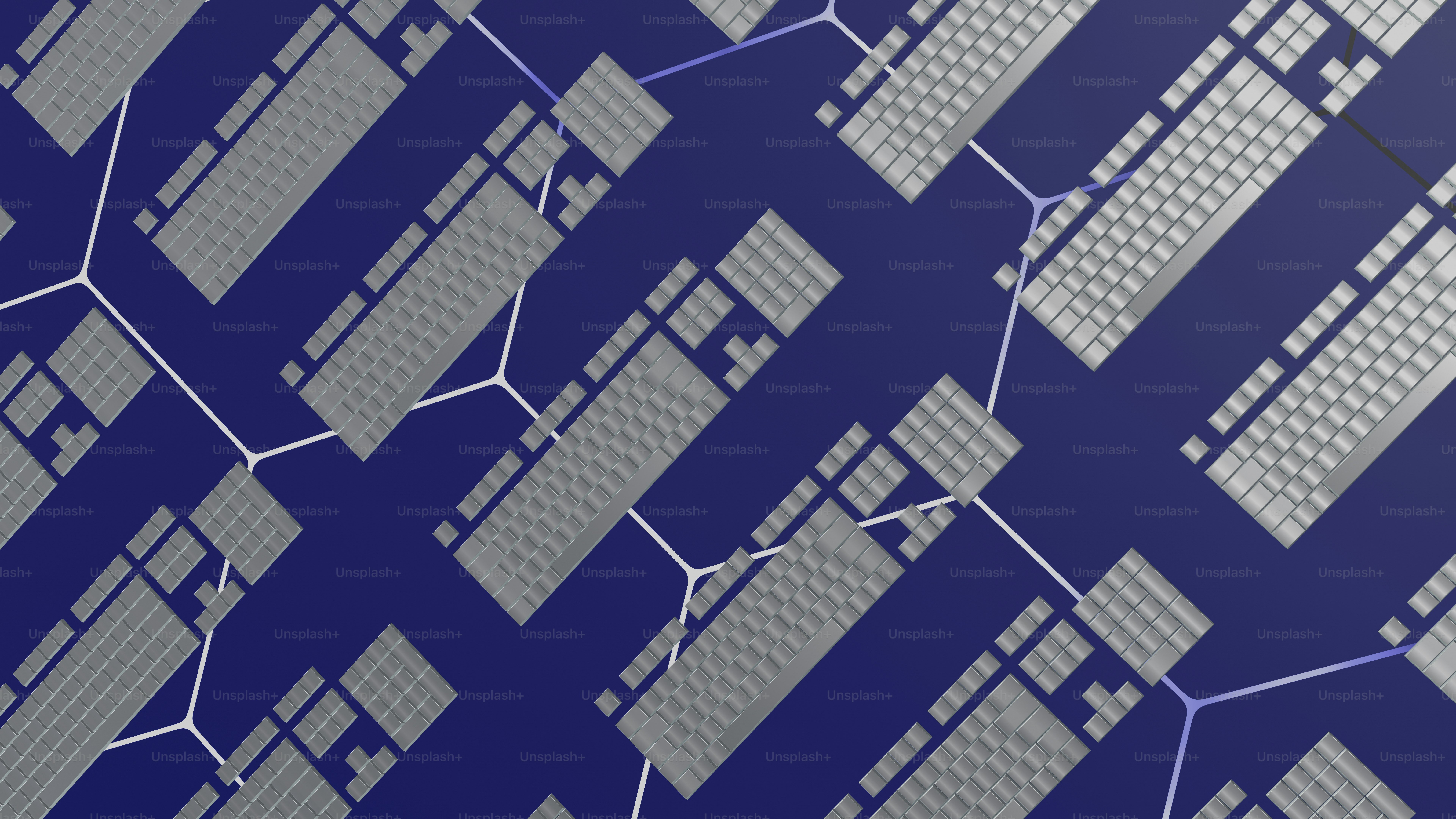 A computer generated image of a bunch of hexagonal structures photo ...