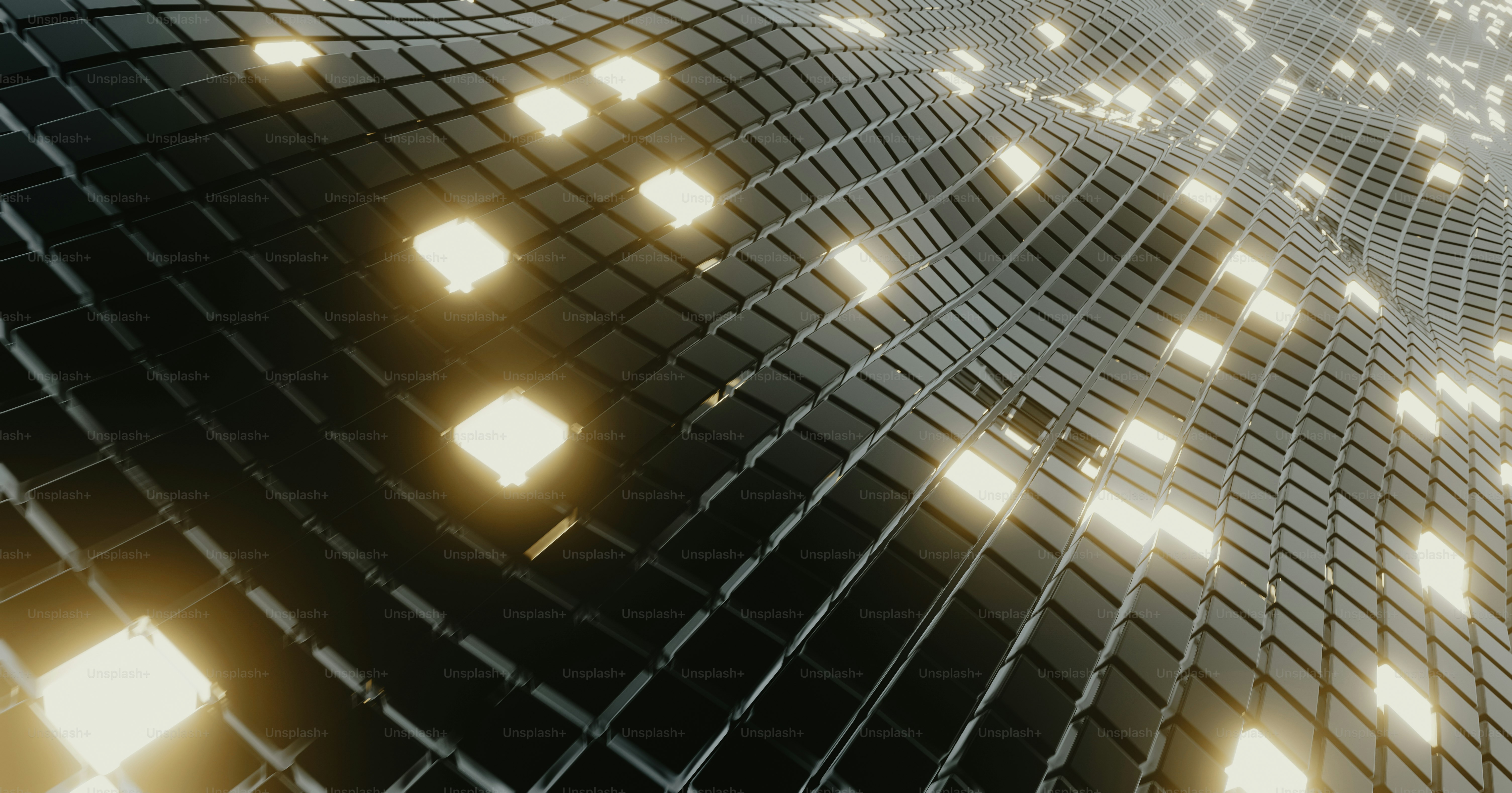 A very large building with lots of lights coming out of it photo ...