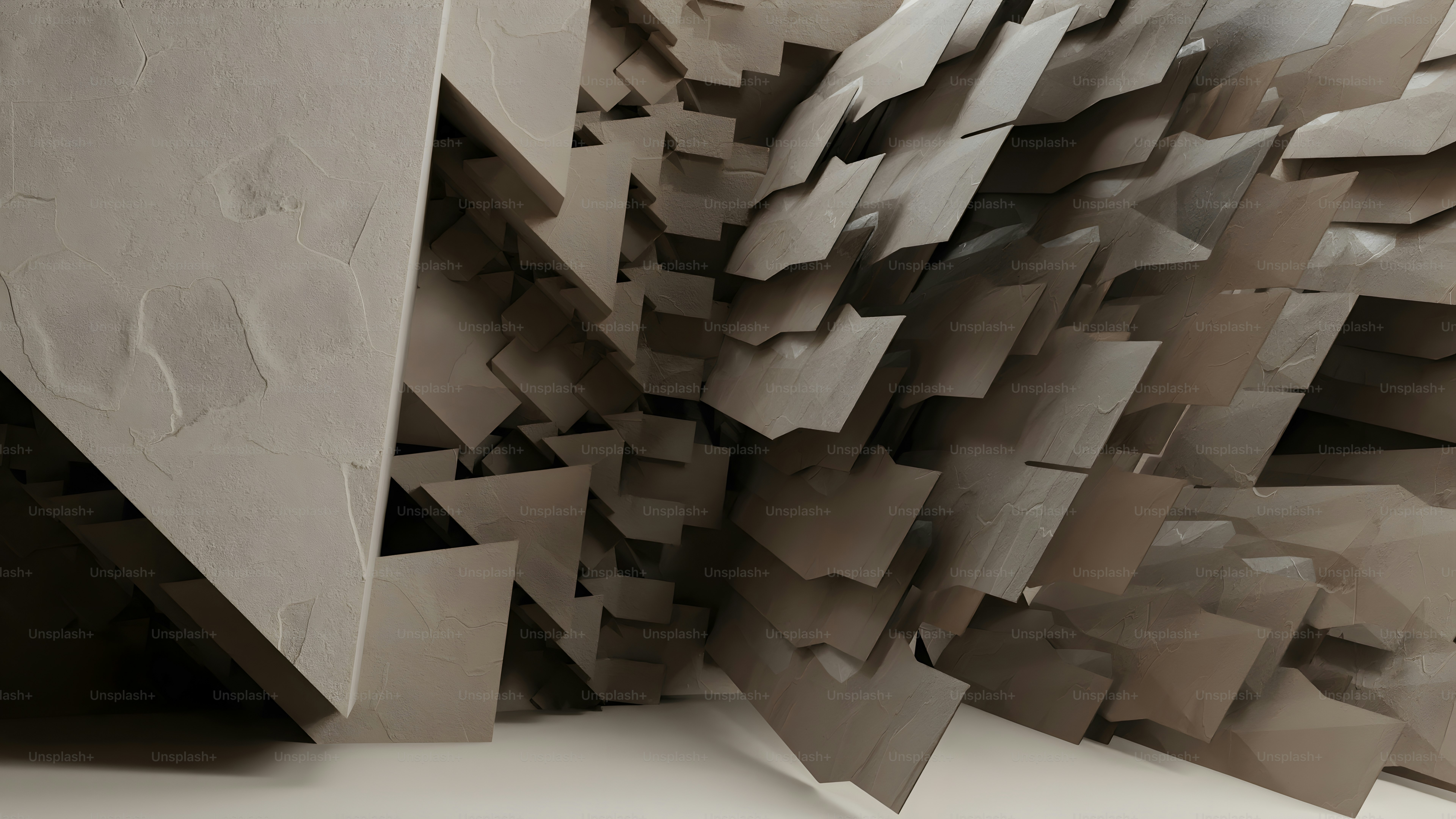 A sculpture made out of blocks of concrete photo – Wallpapers Image on ...