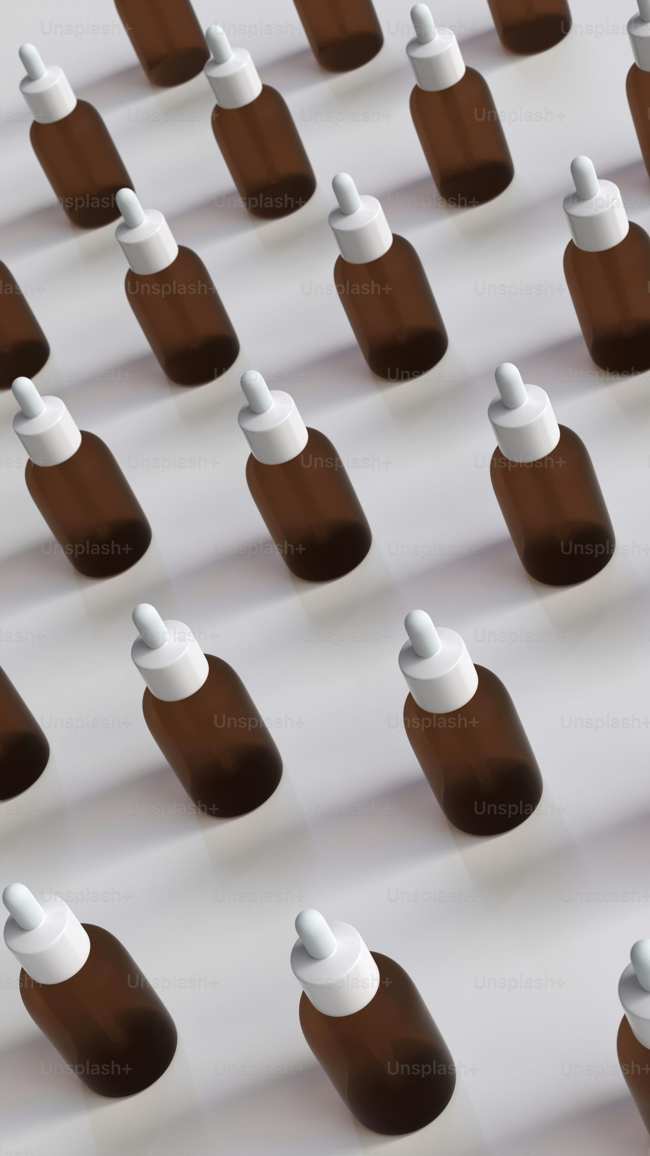 A lot of brown and white bottles with white caps photo – Wallpaper ...