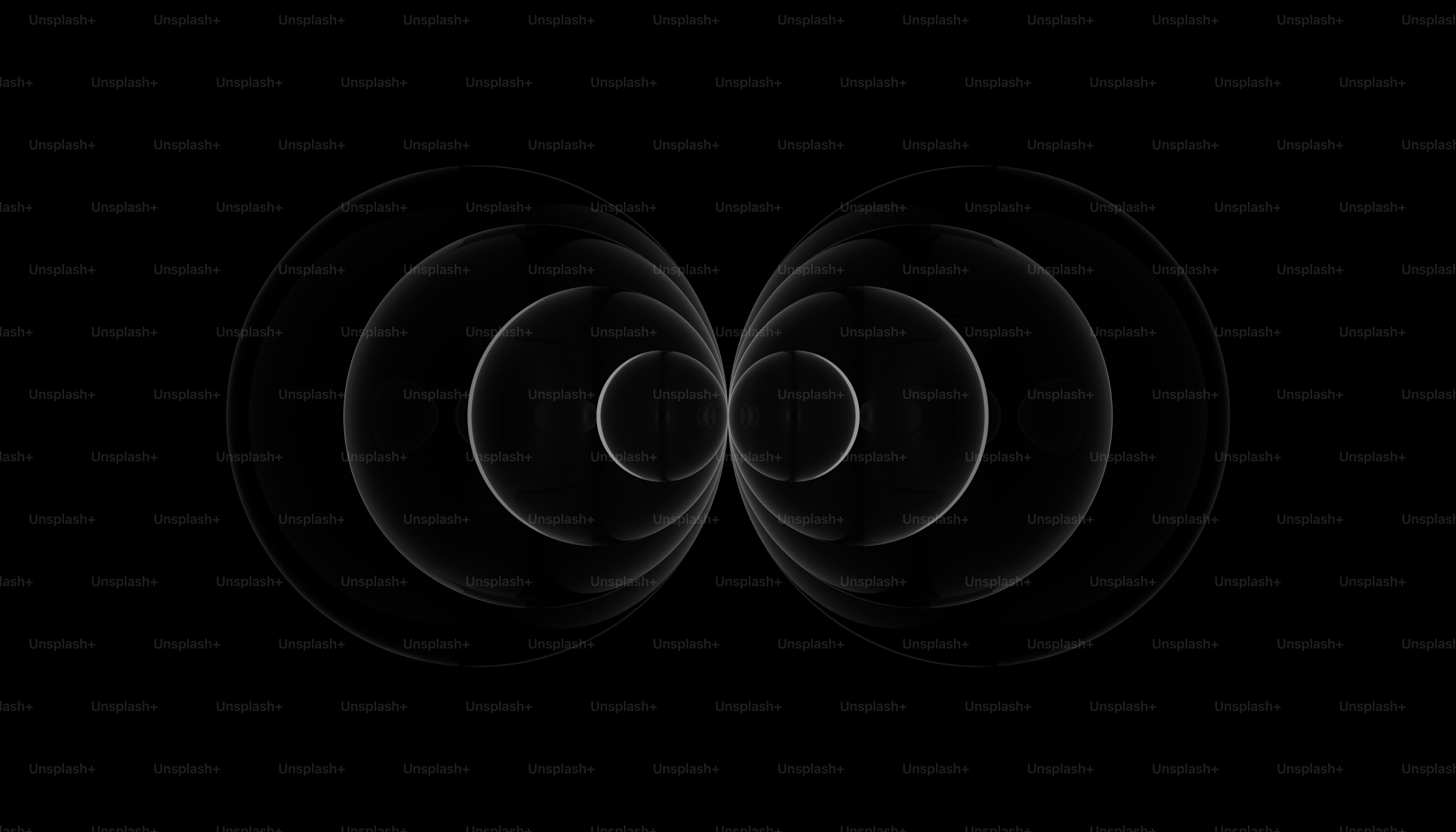 A black background with three circles in the middle photo – Plain black ...