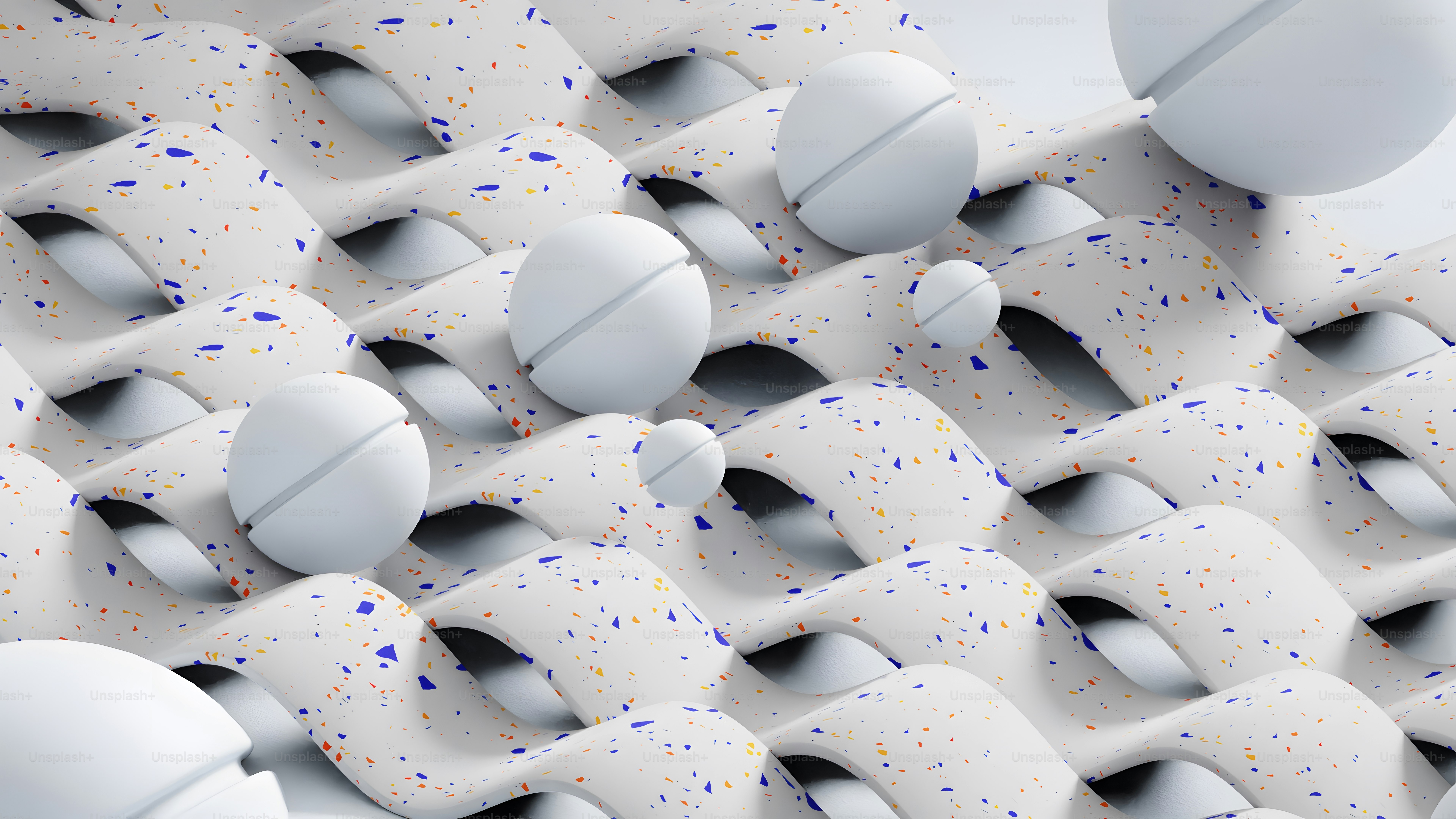 A group of white objects with sprinkles on them photo – Wallpapers ...