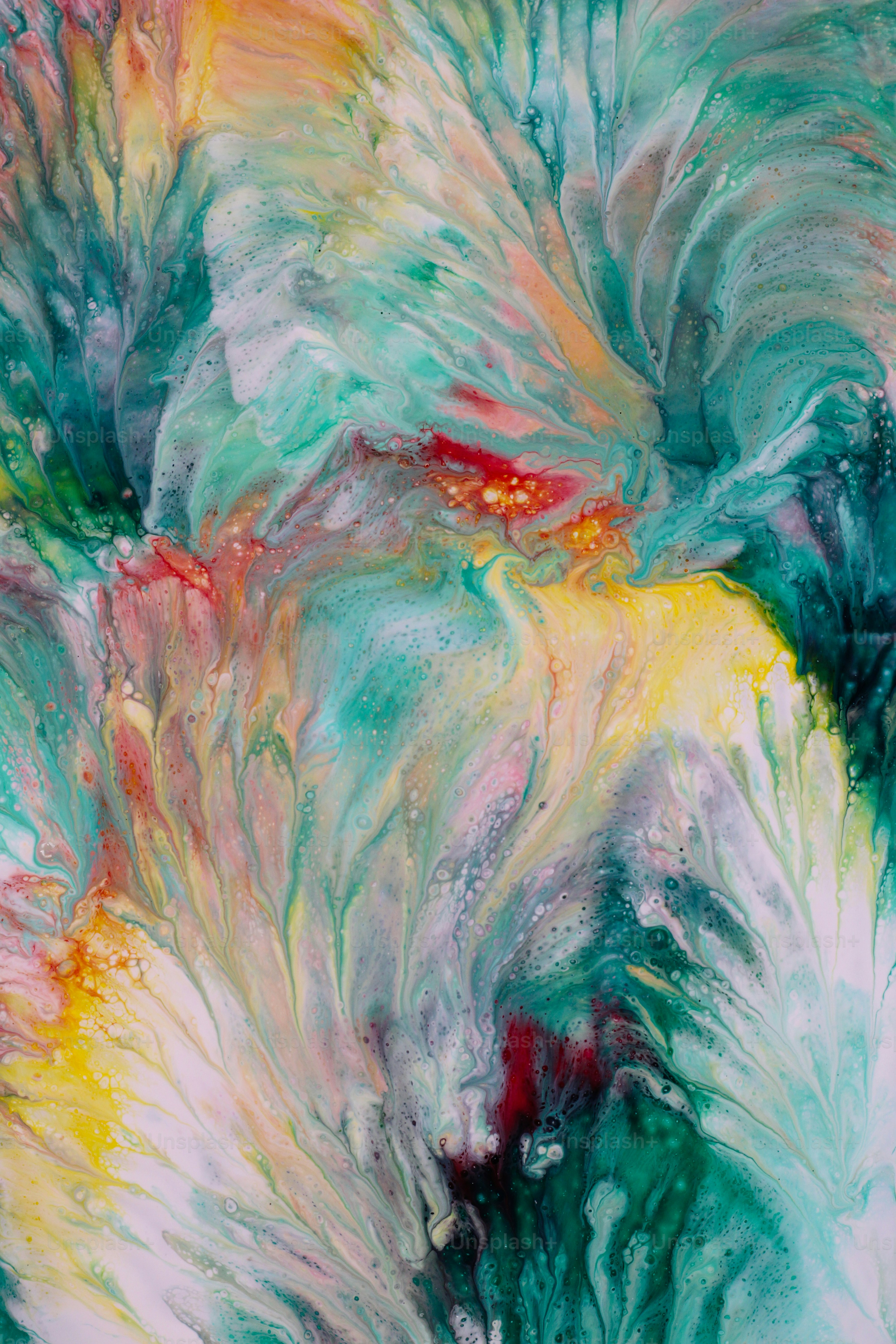 An abstract painting with a lot of colors photo – Art Image on Unsplash
