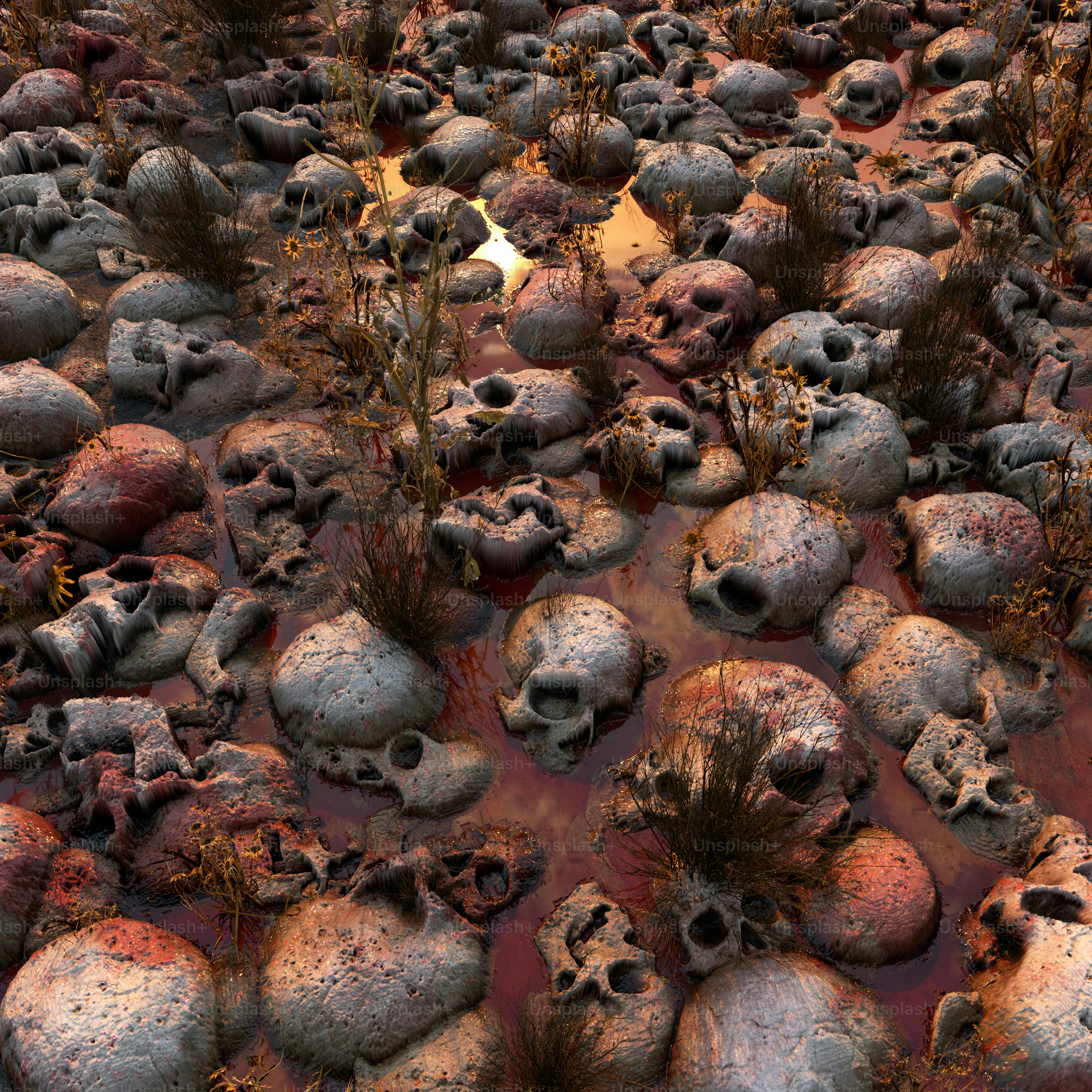 Un tas de roches qui sont dans la terre photo – Image de Effrayant sur ...