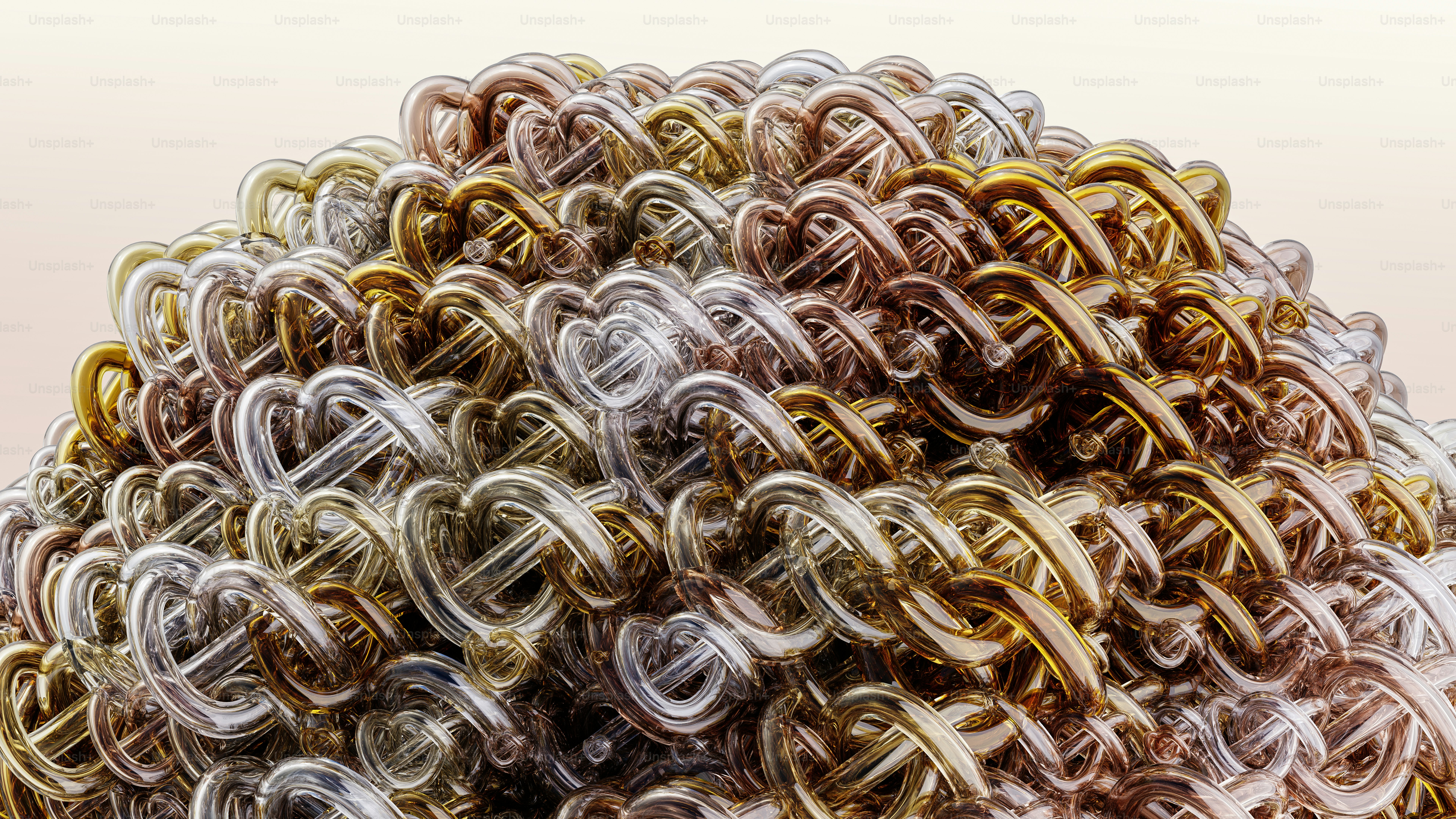 A pile of metal rings sitting on top of each other photo – Screen saver ...