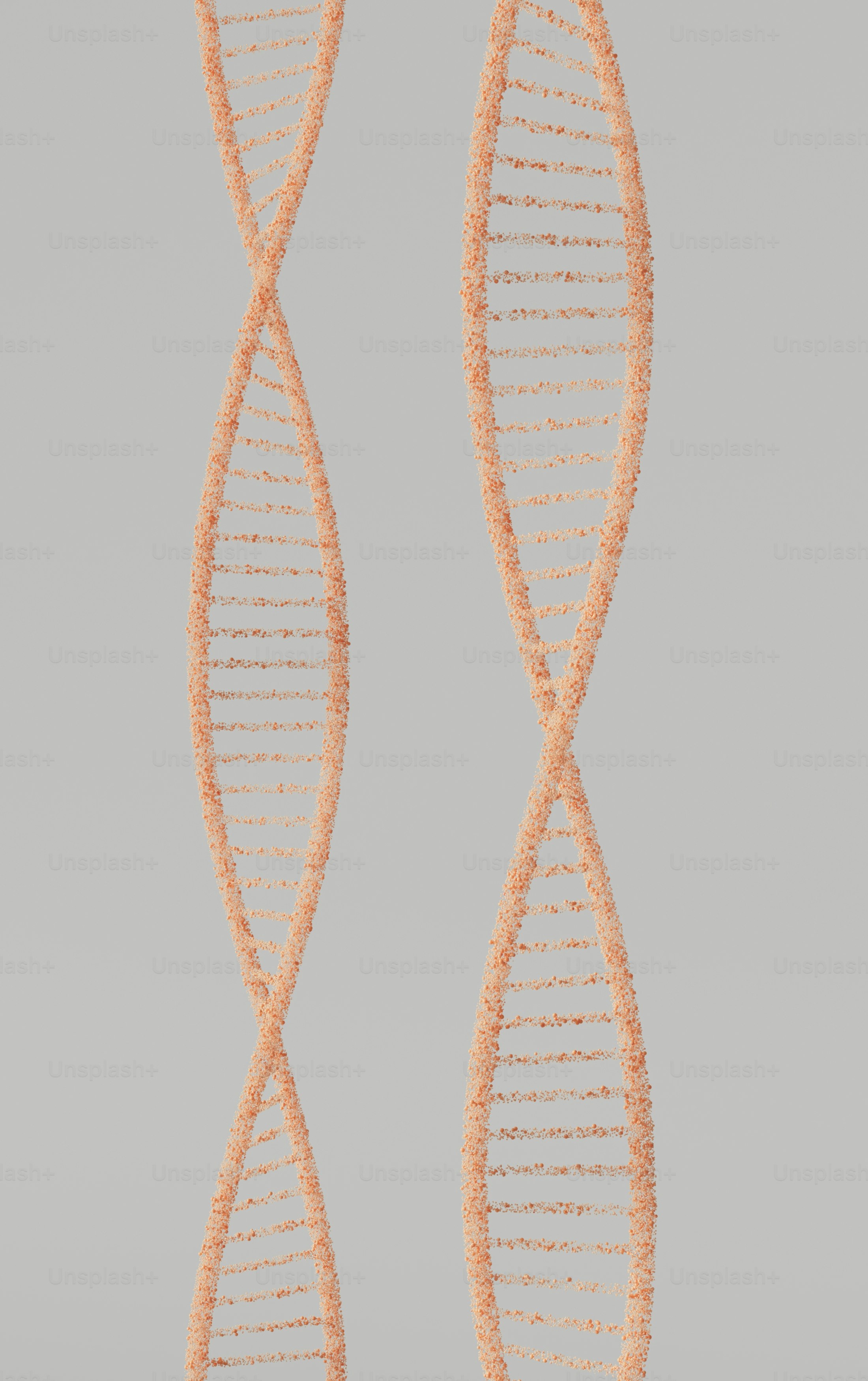 A close up of a double strand of orange string photo – 3d render Image ...