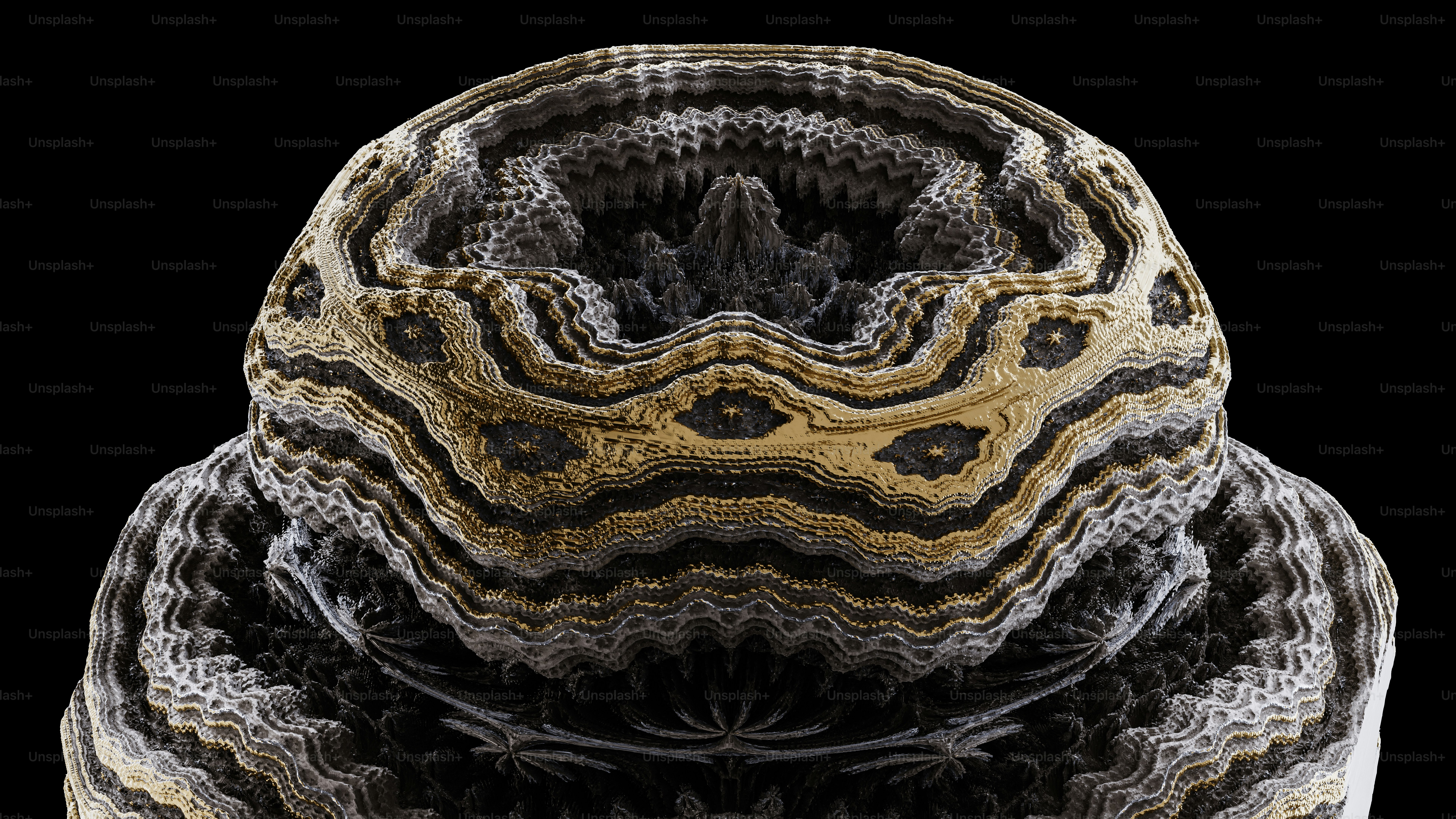 A group of three stacked objects on top of each other photo – 3d render ...