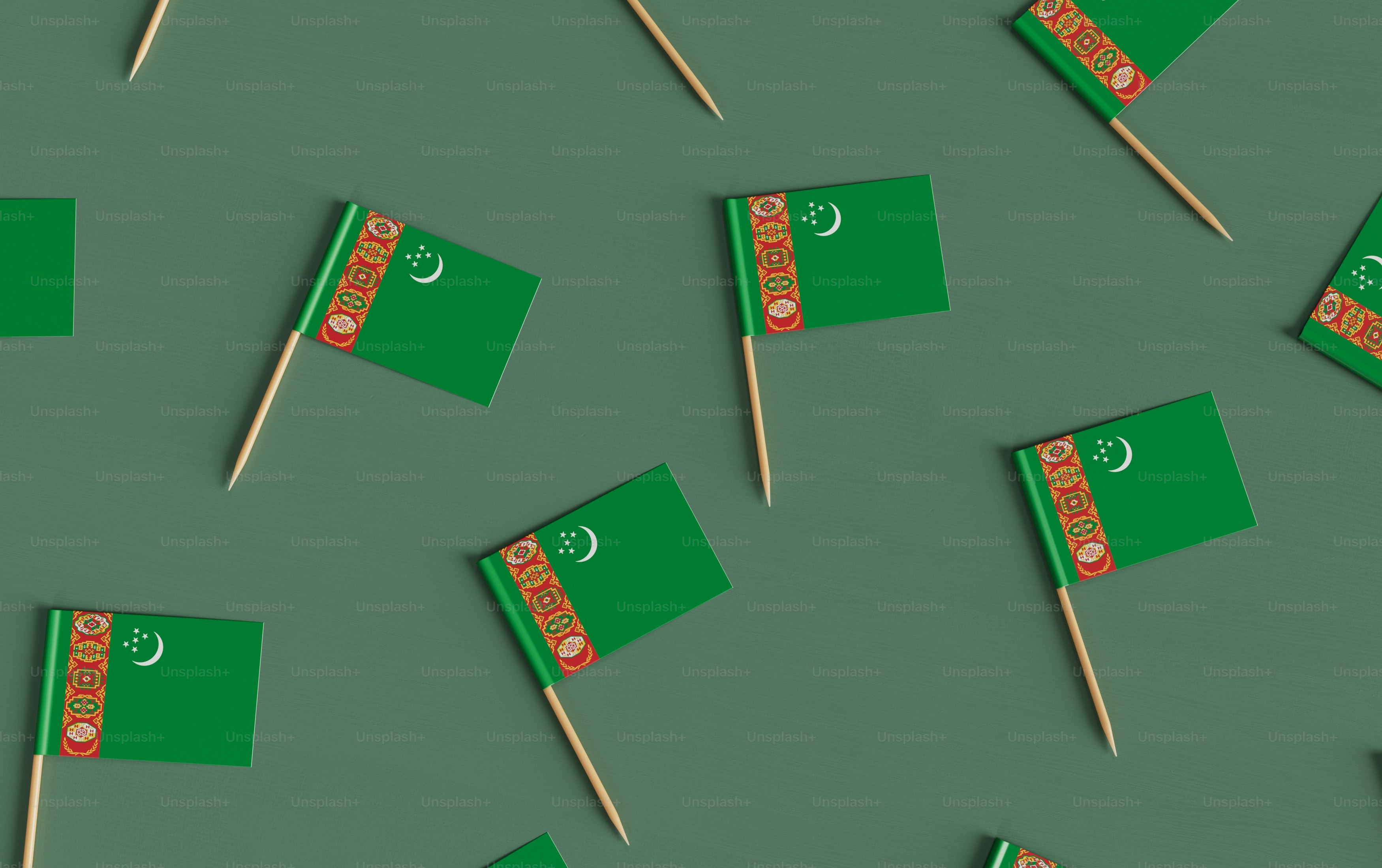 A group of flags that are on a stick photo – 3d Image on Unsplash