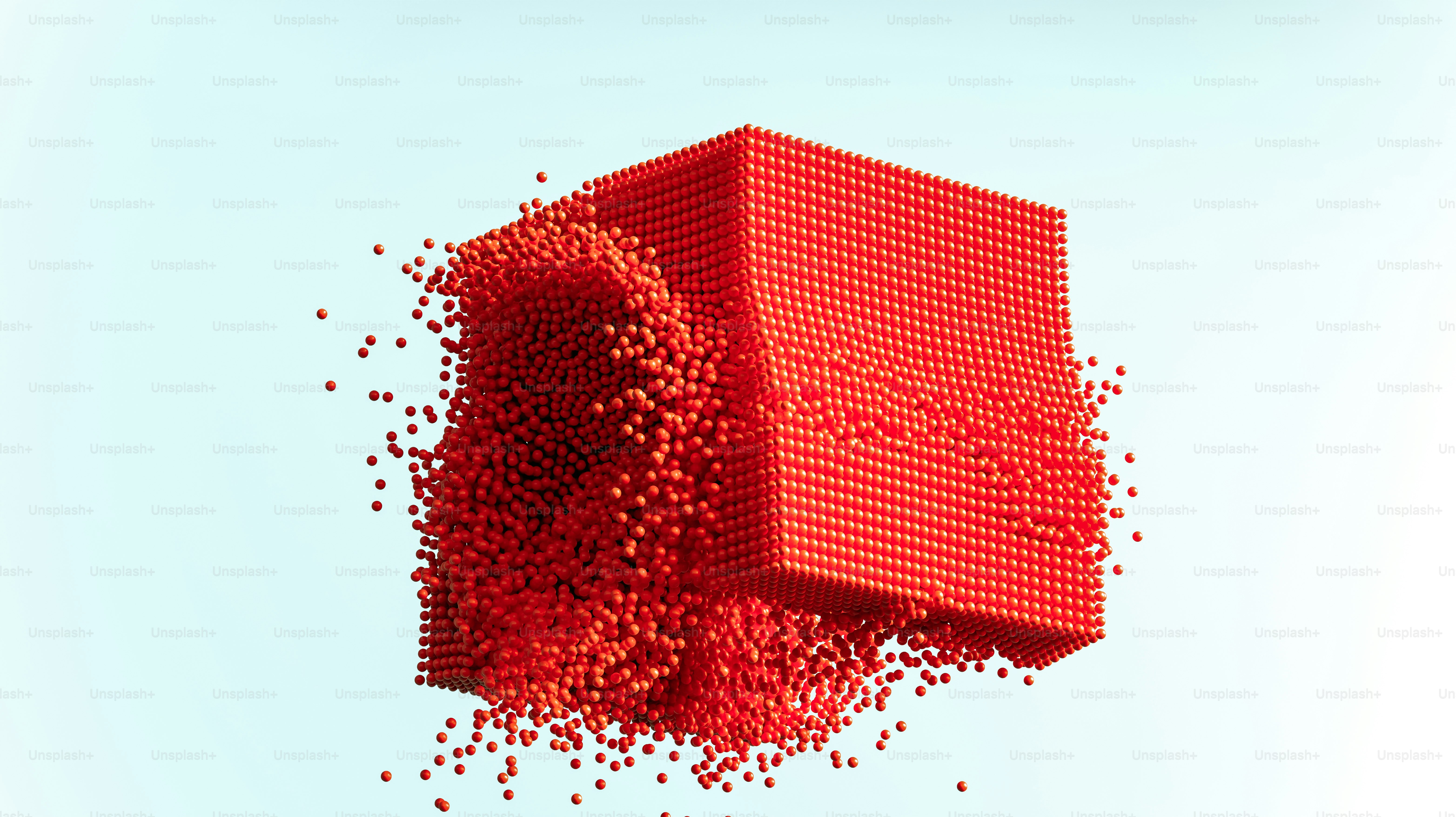 A large red object floating in the air photo – Wallpapers Image on Unsplash