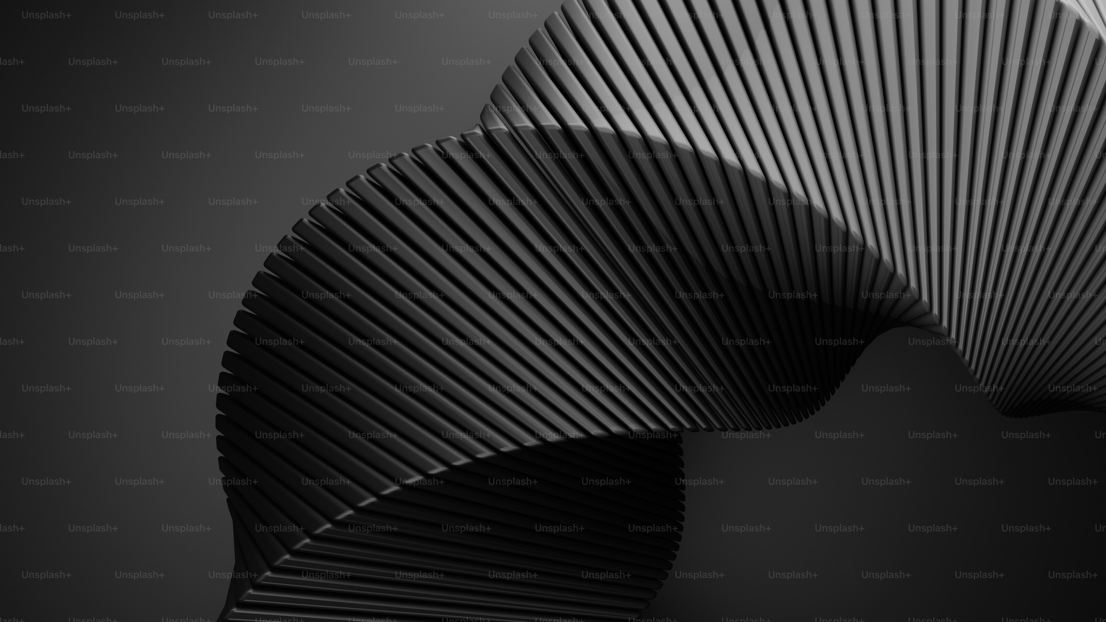 A black and white photo of a curved object photo – Render Image on Unsplash